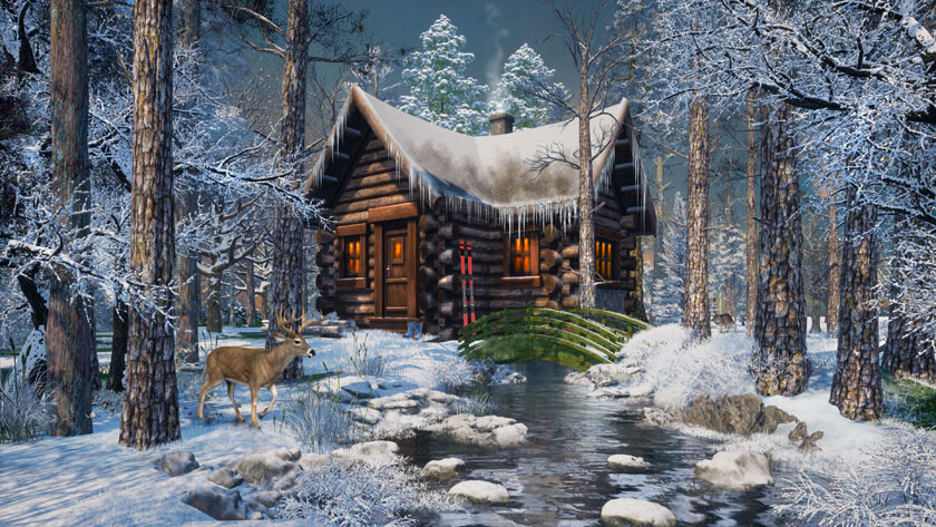 Snowy Forest Cabin Snowy Forest Cabin