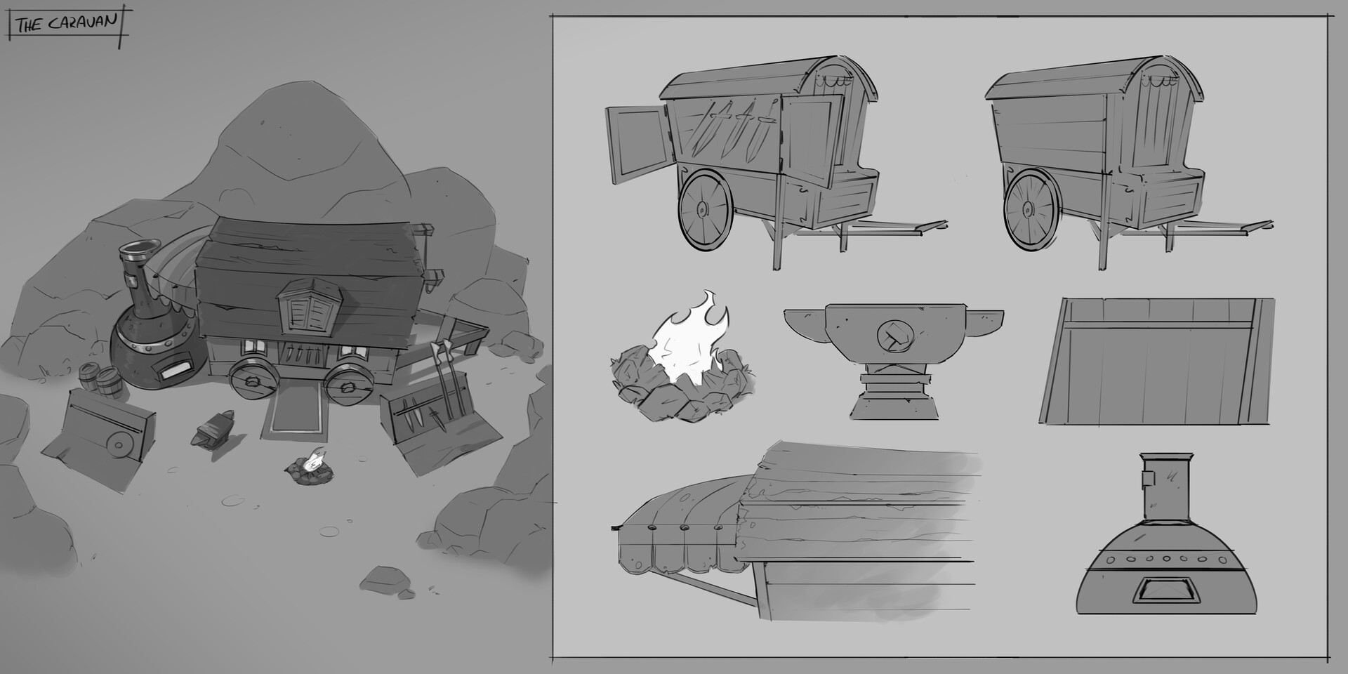 Crow Visuals - Cryptofights: Caravan 2D Concepts
