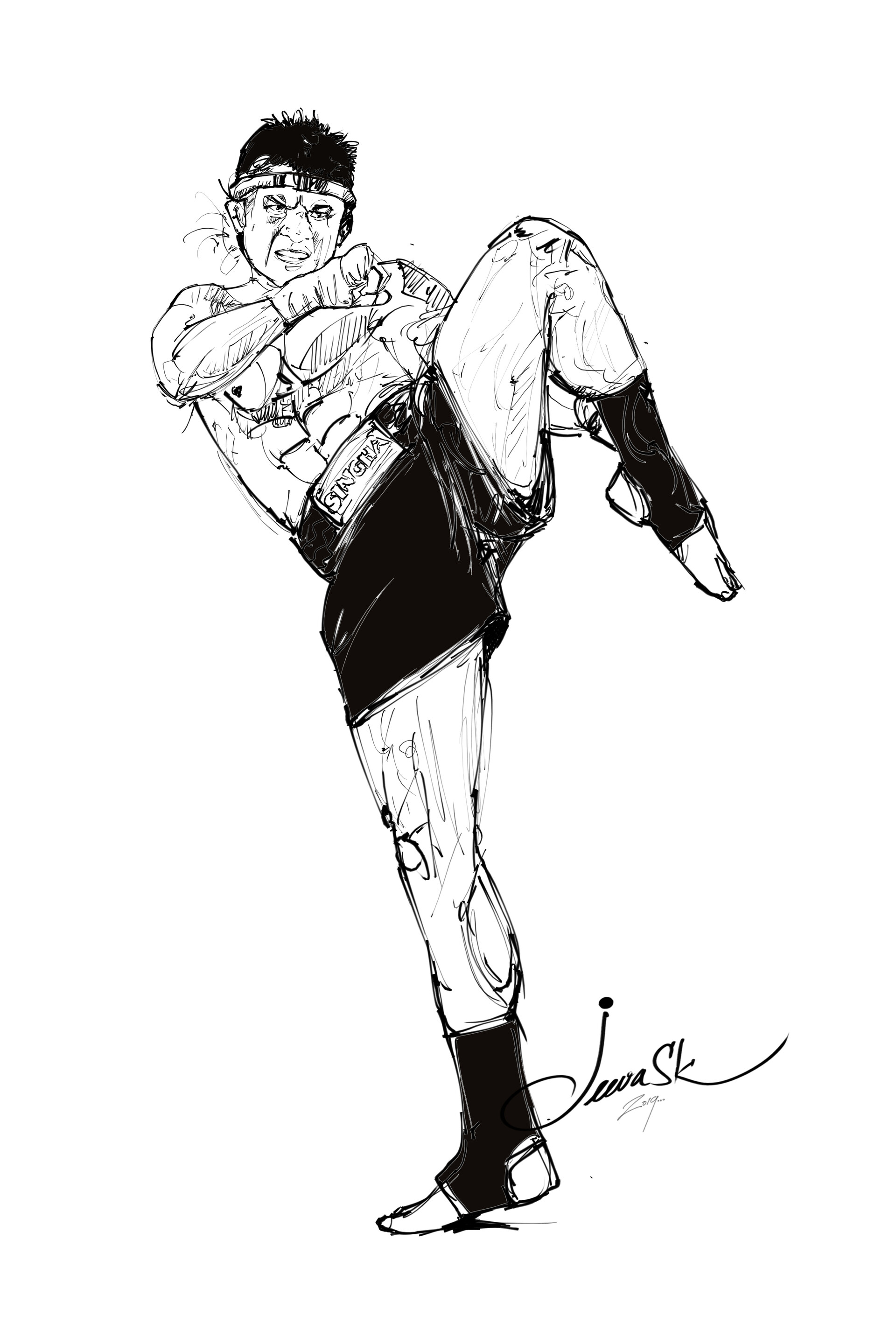 Drawings Of Warriors Fighting