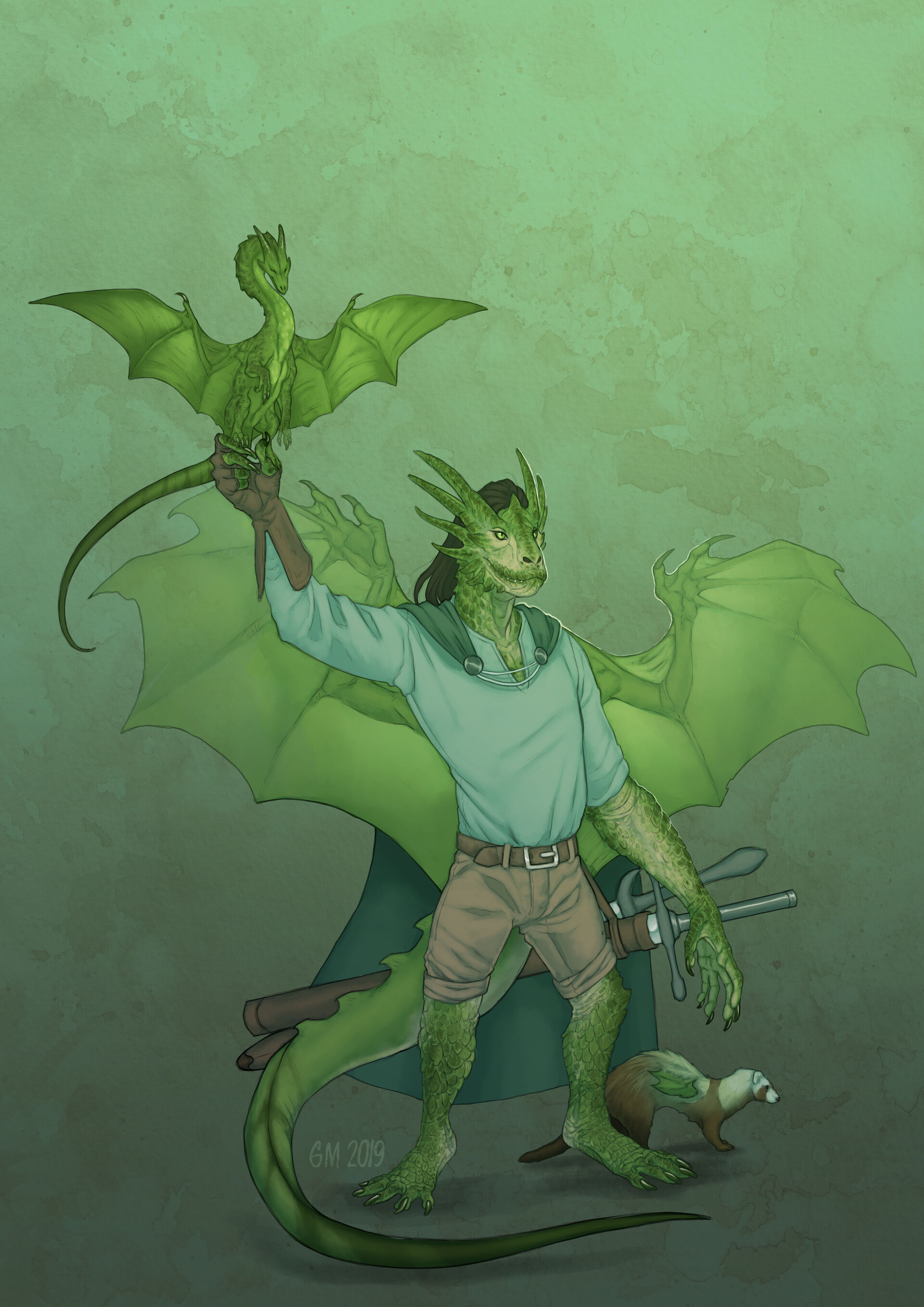 ArtStation - Dragon Ranger Commission