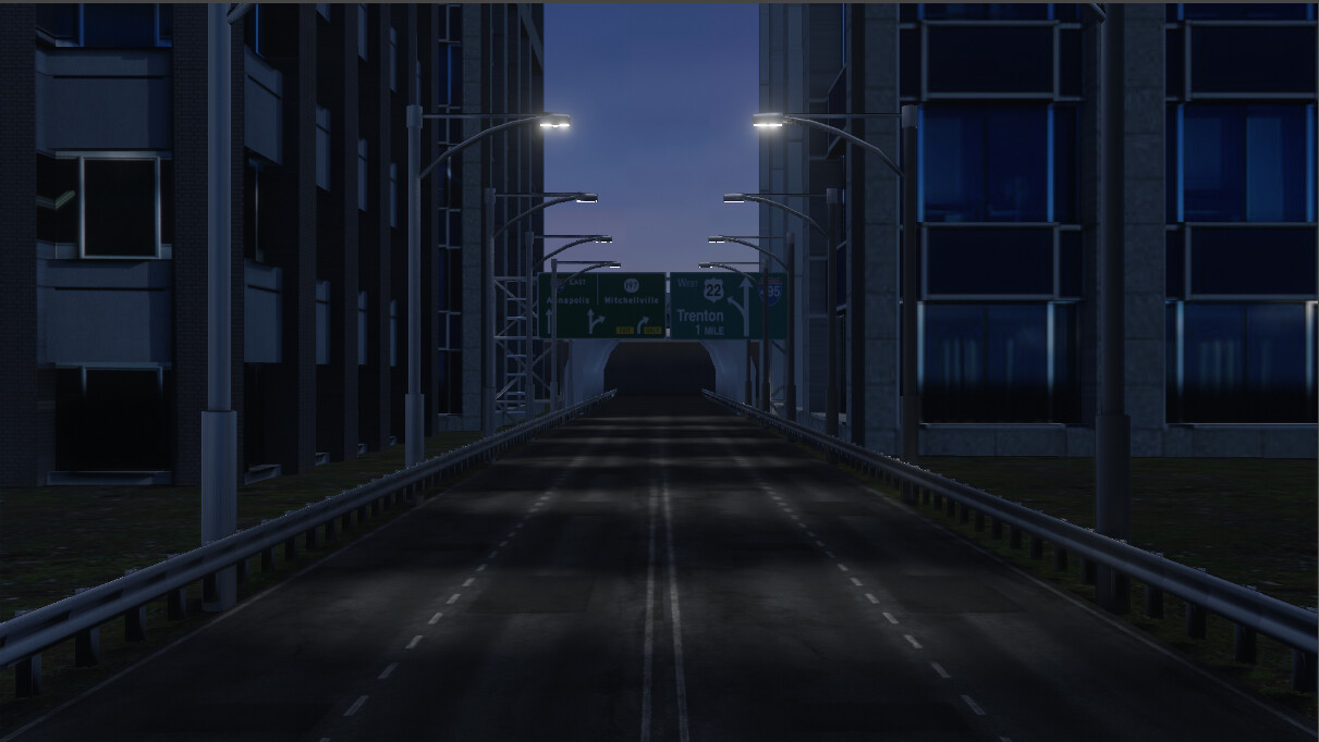 ArtStation - night road