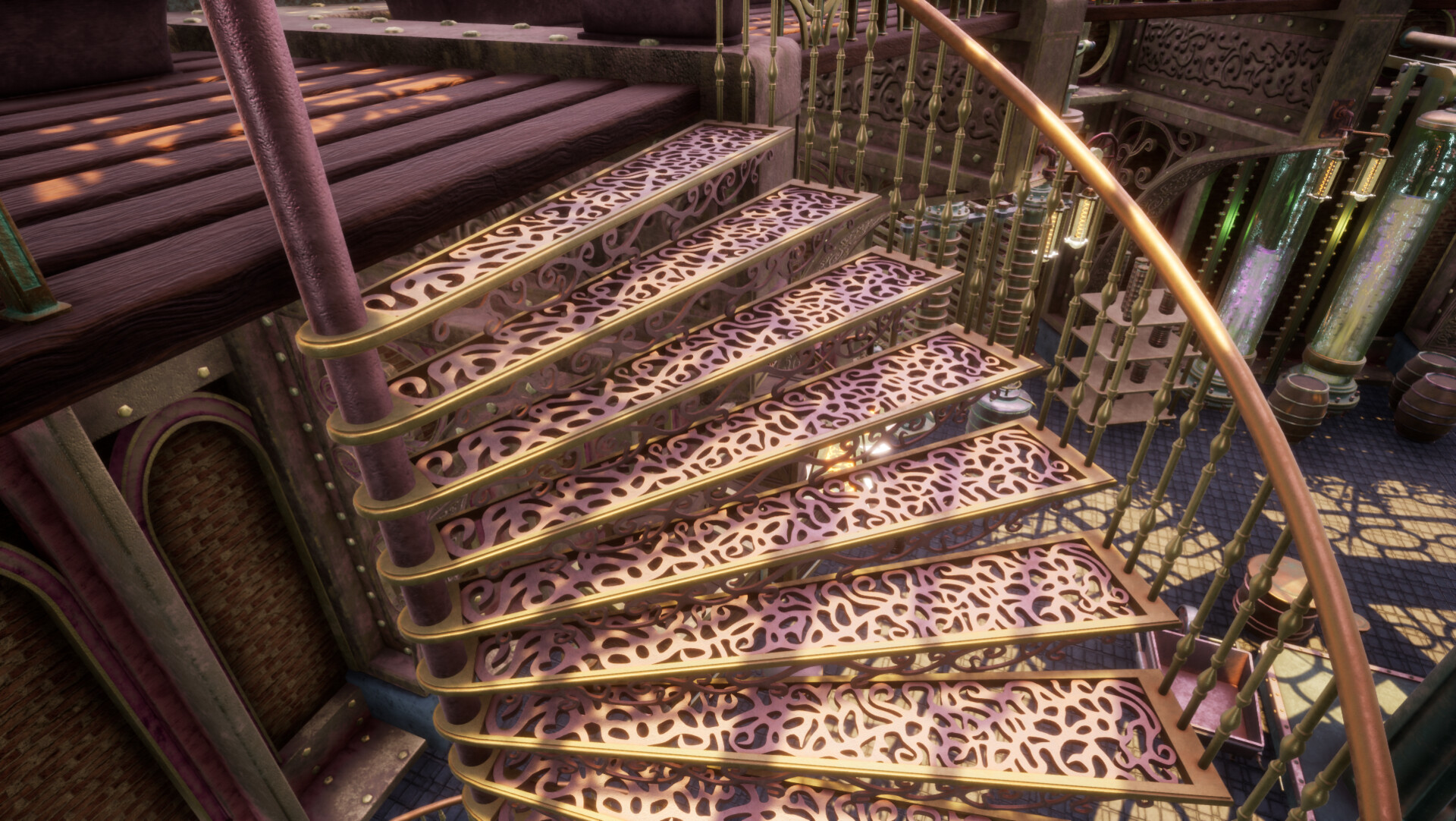 ArtStation - Steampunk Workshop - Ornate Staircase