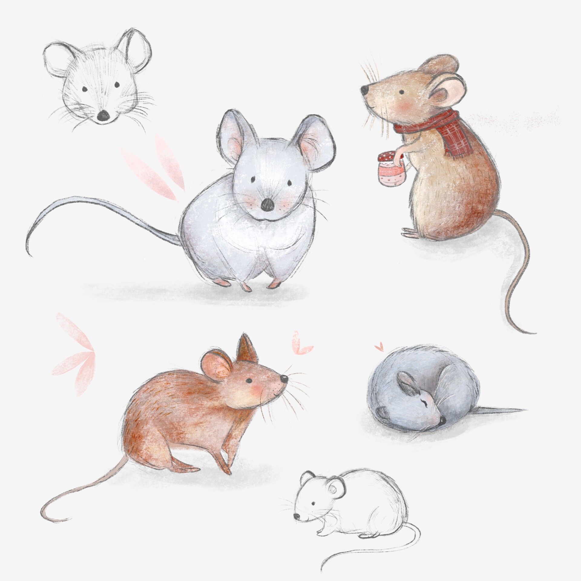 ArtStation - Mouse character sketches
