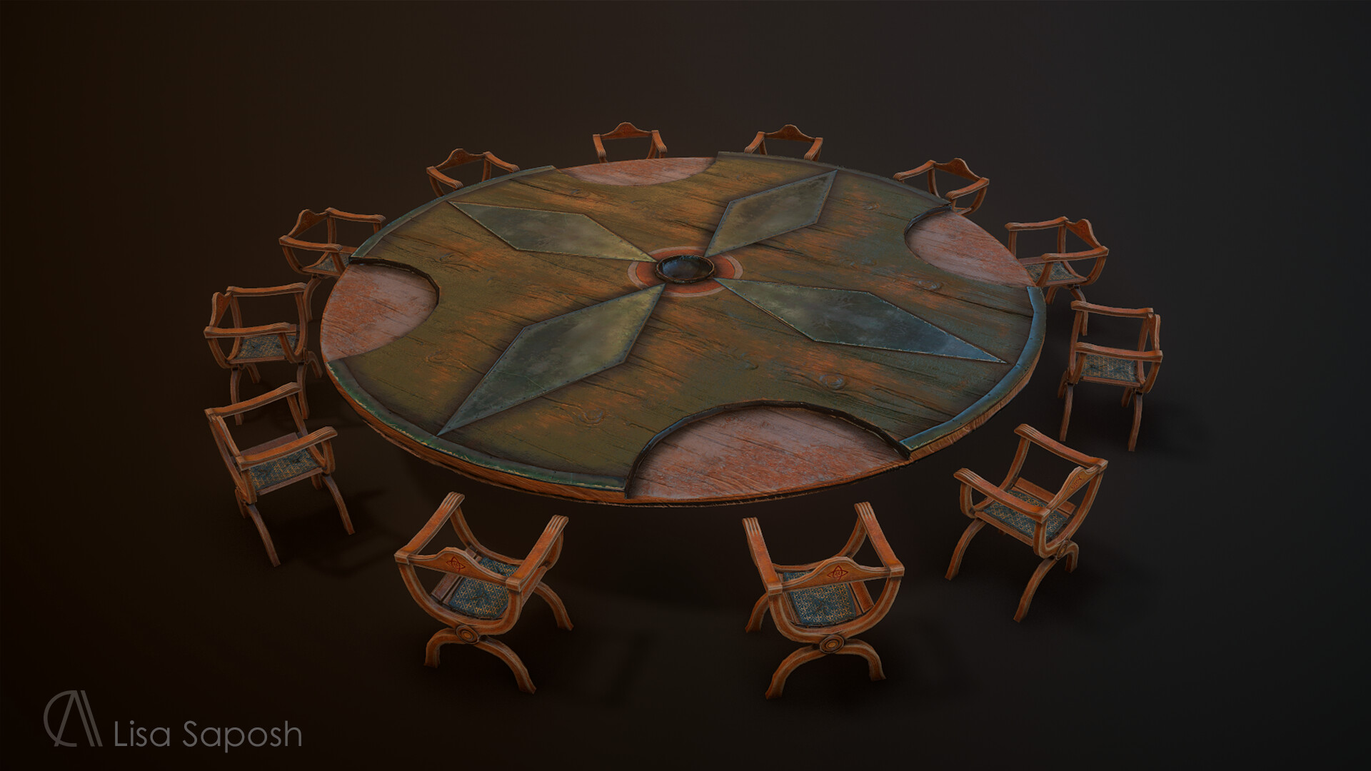 Lisa Saposh - The Legend of King Arthur. Furniture (prop modeling)