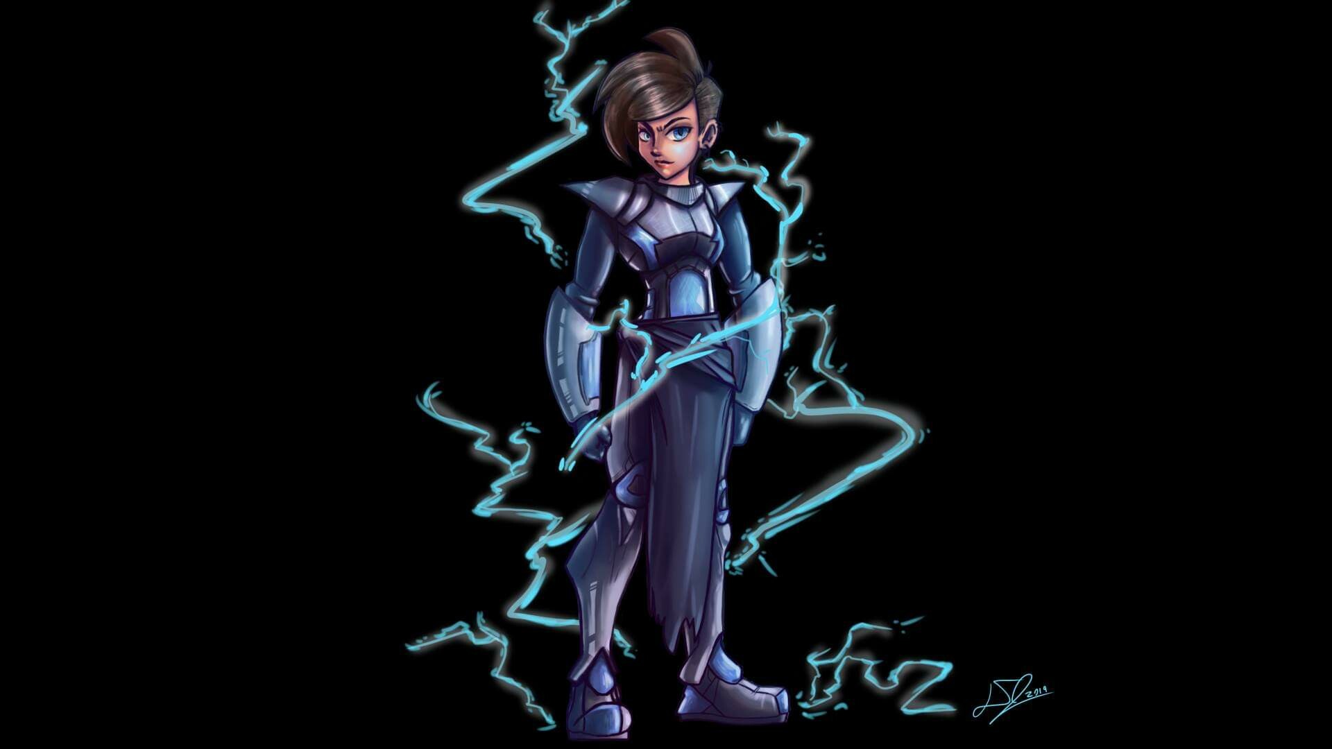 ArtStation - Lightning Woman