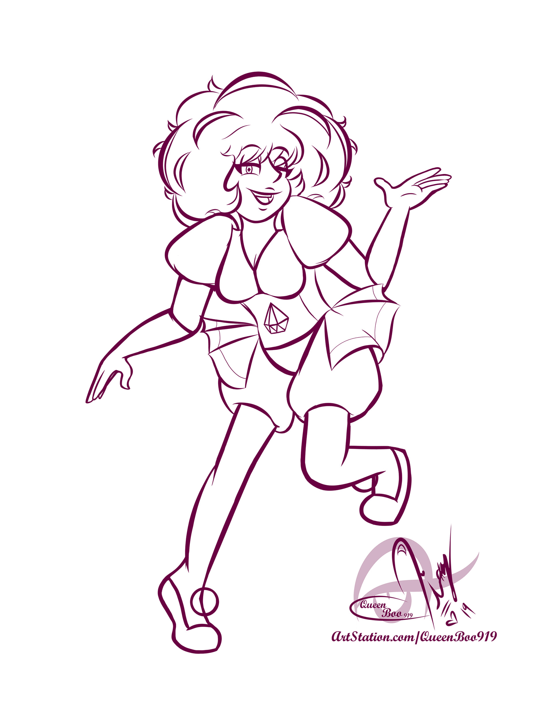 how to draw pink diamond steven universe