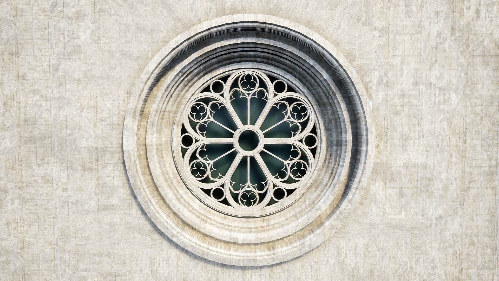 ArtStation - Rose window modeling