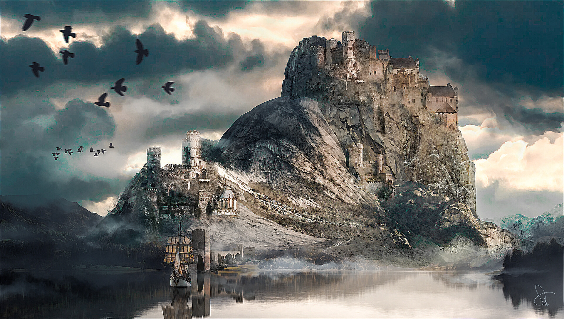 ArtStation - The Castle on the Cliff, Niko Vanhala