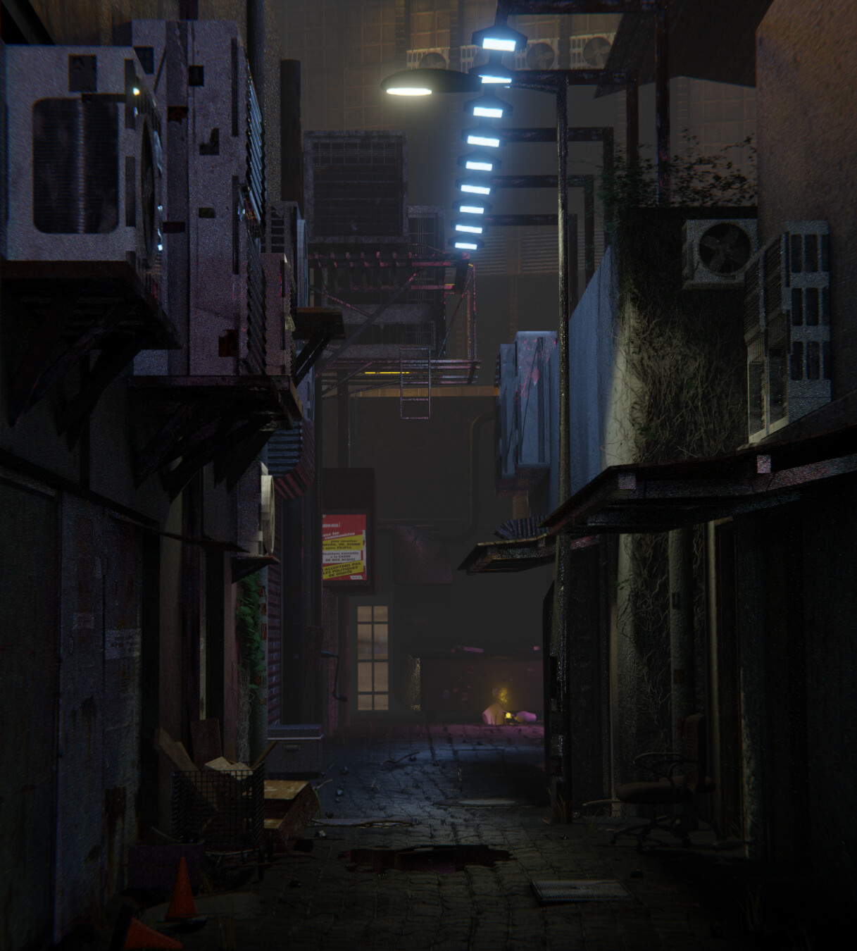 ArtStation - Chinese Nighttime Alleyway