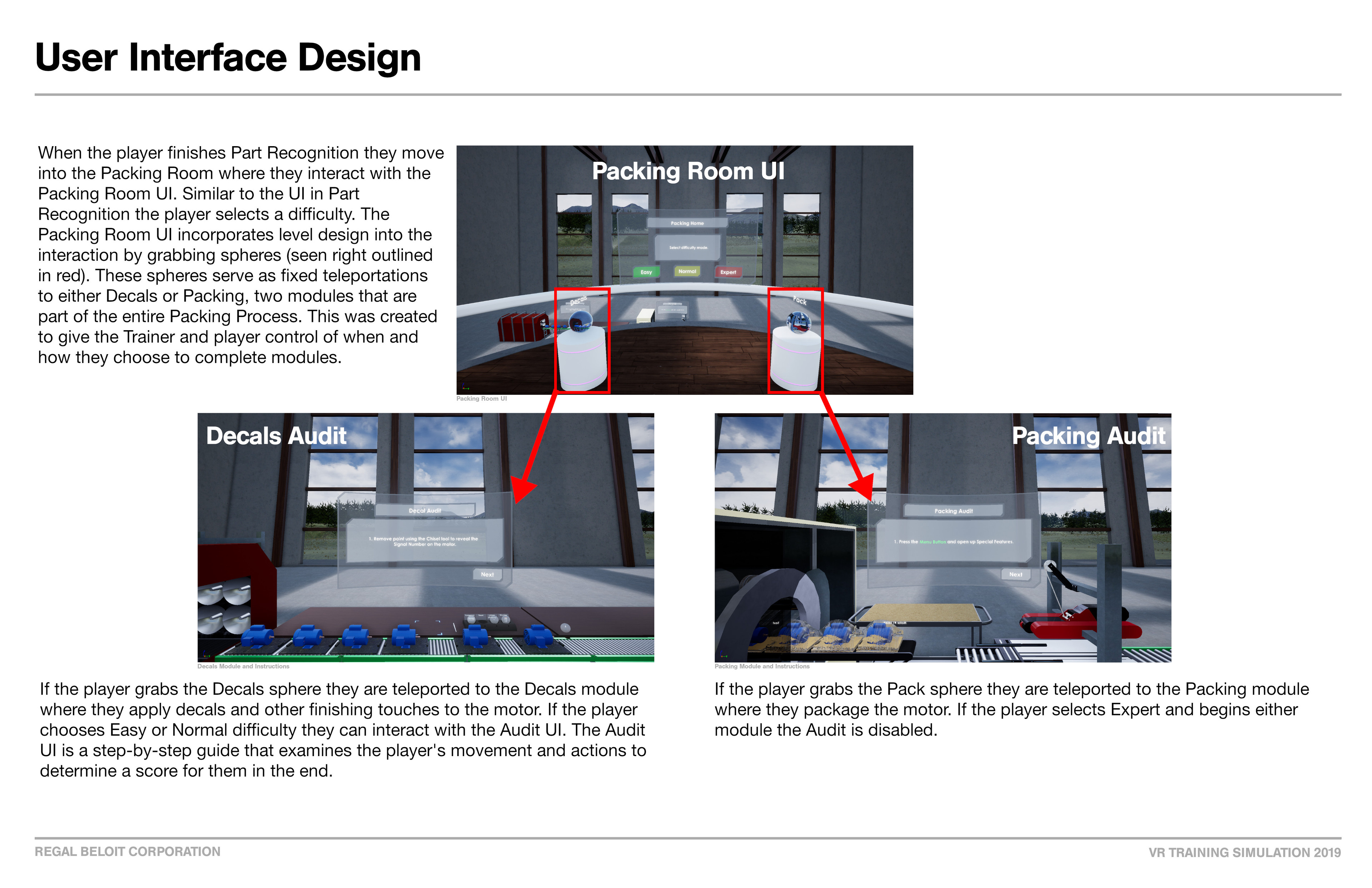 Doug Gafner - Virtual Reality Training Simulation - User Interface