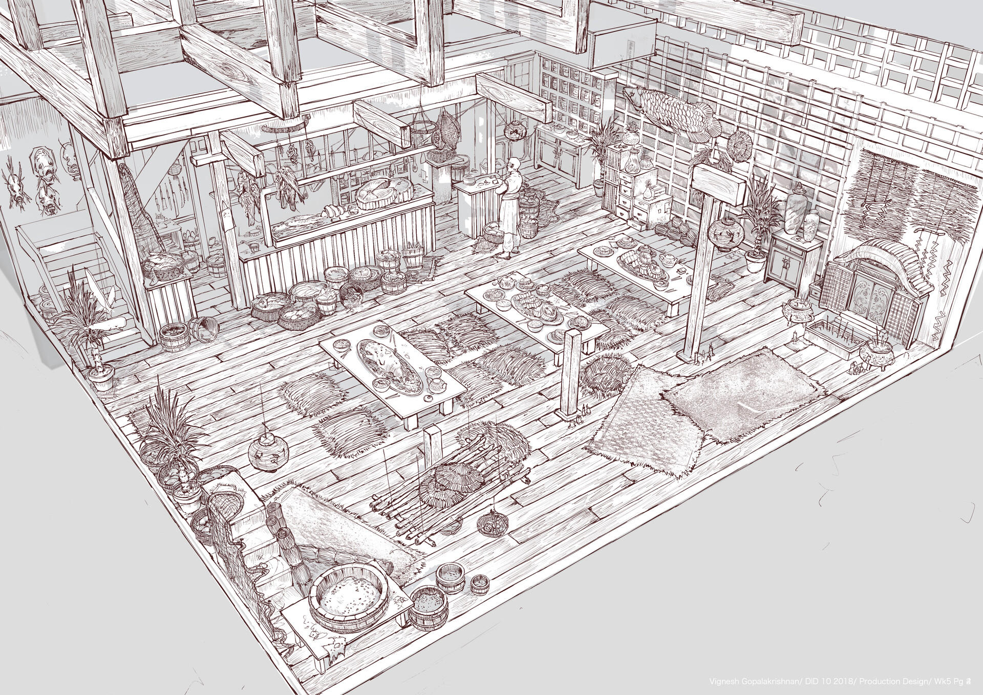 ArtStation - Fishmonger House Interior