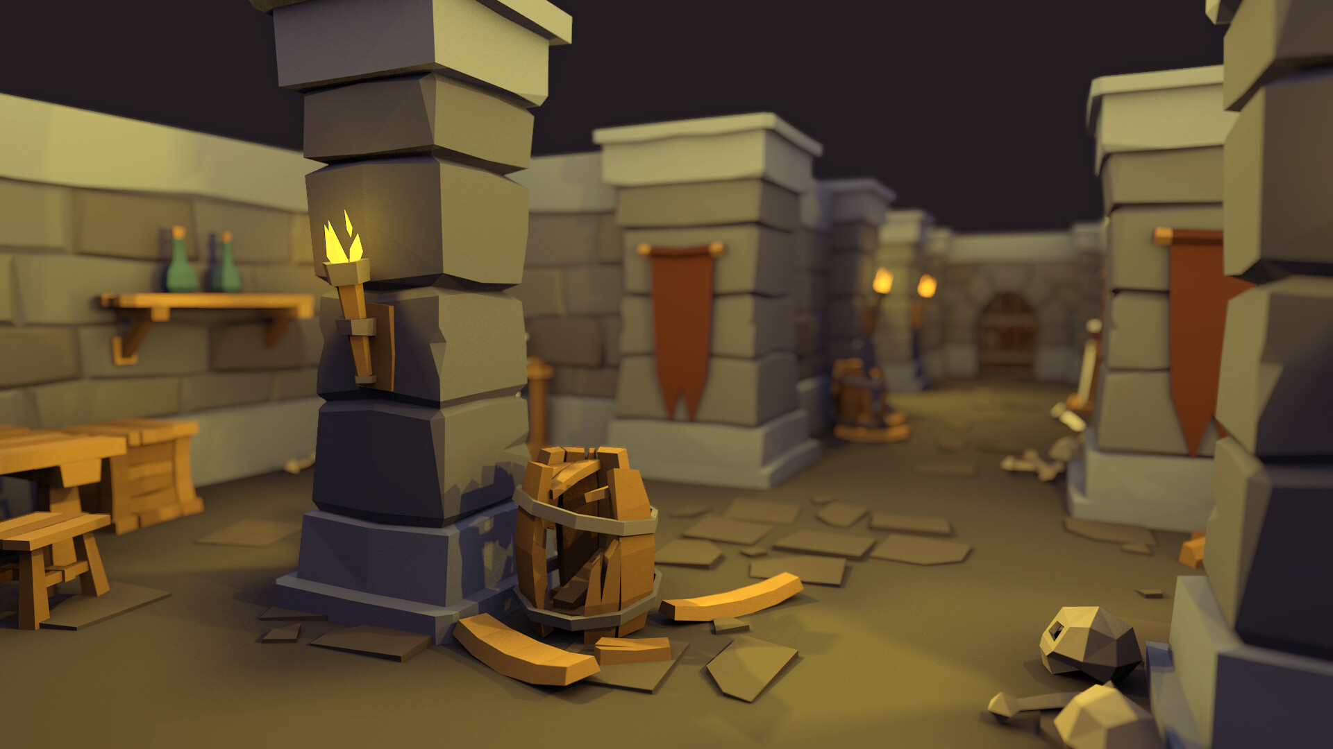 Miguel Lobo - Low Poly Dungeon Environment