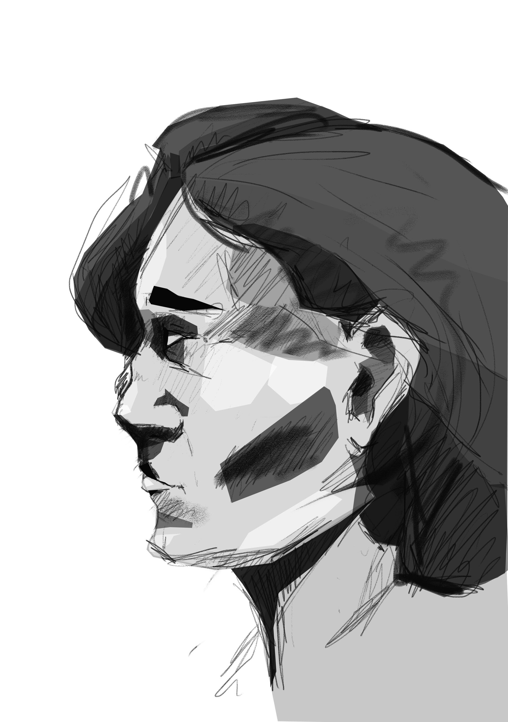 ArtStation - sketchy face