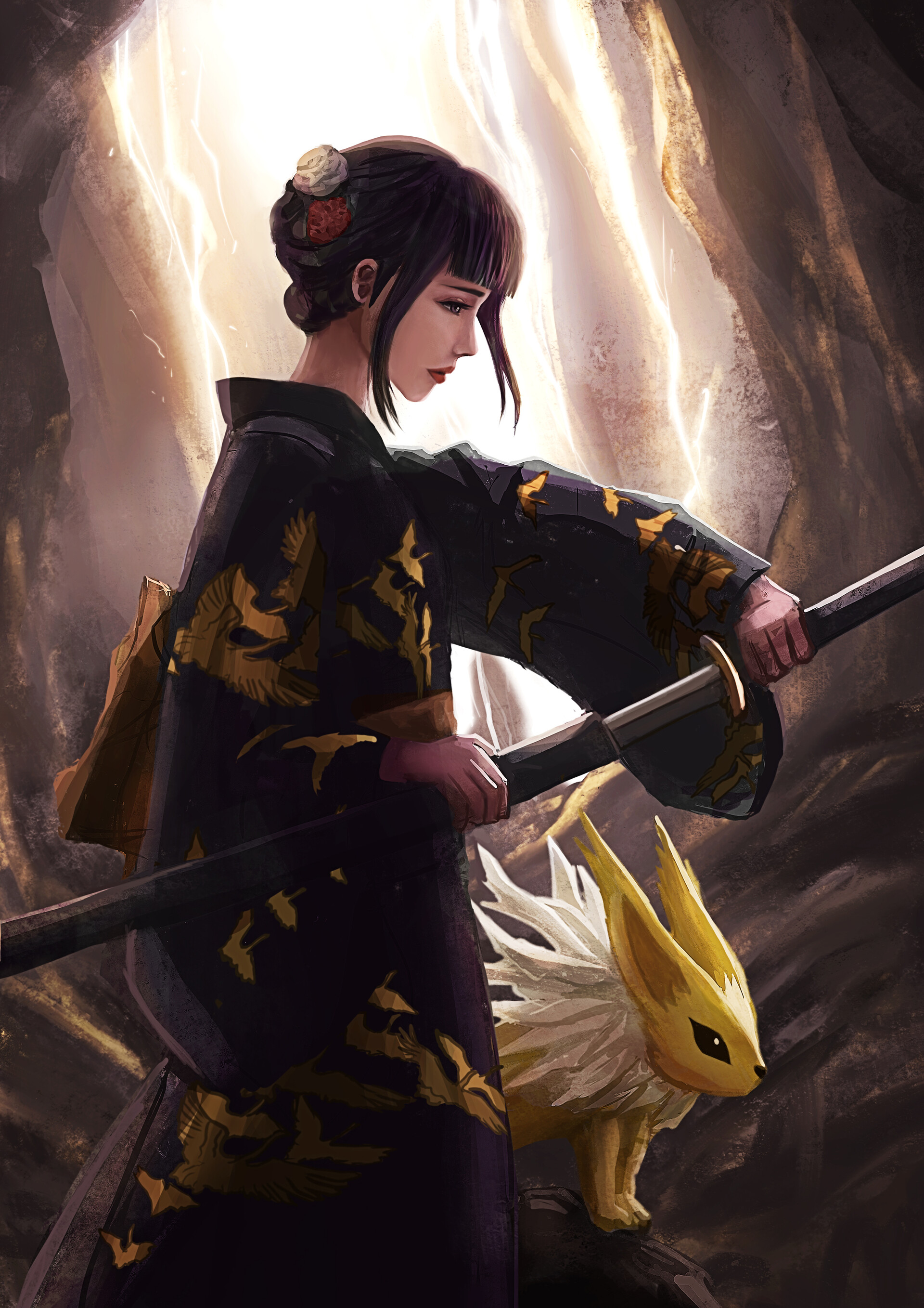 ArtStation - Thunder Samurai