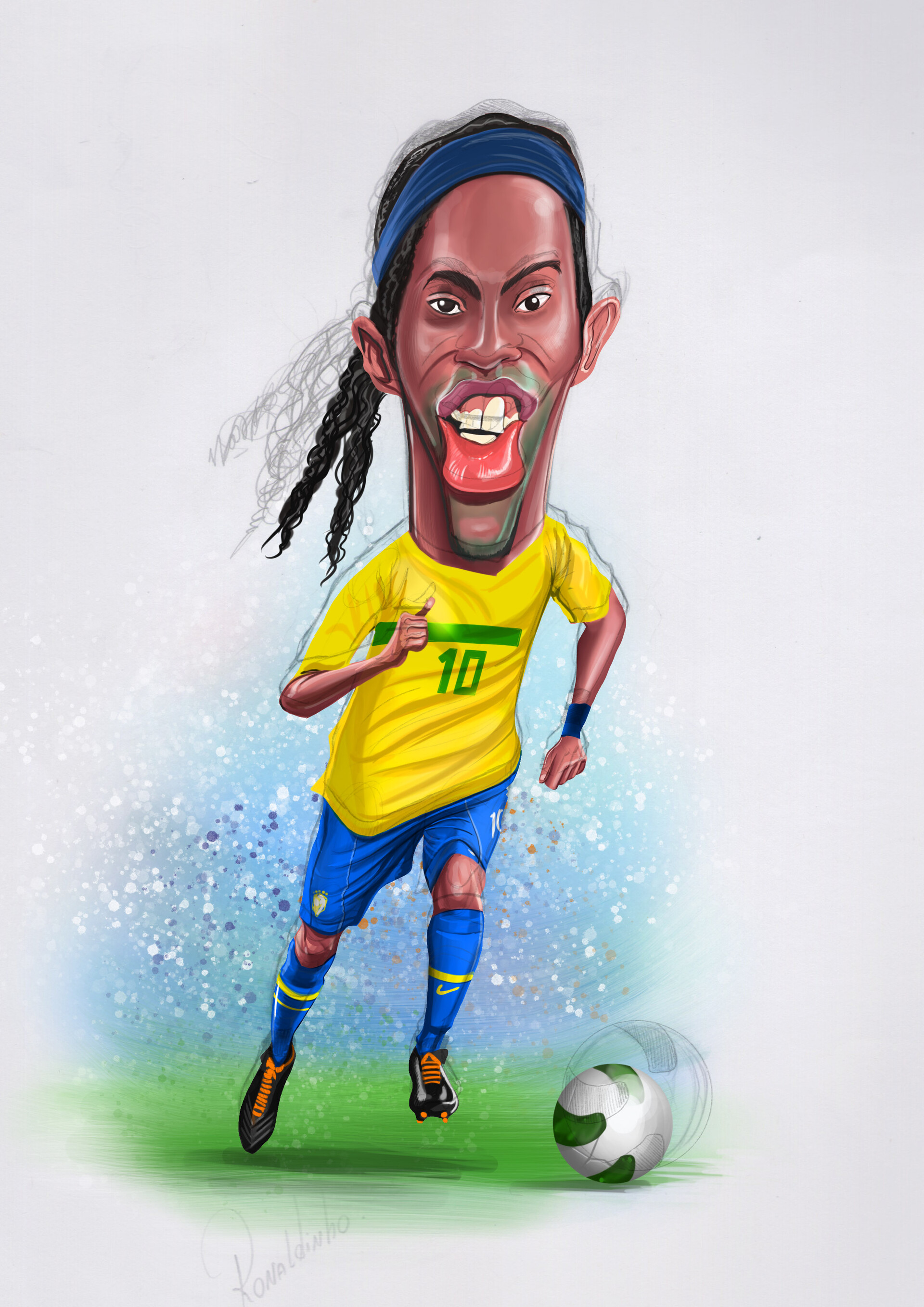 ronaldinho drawing