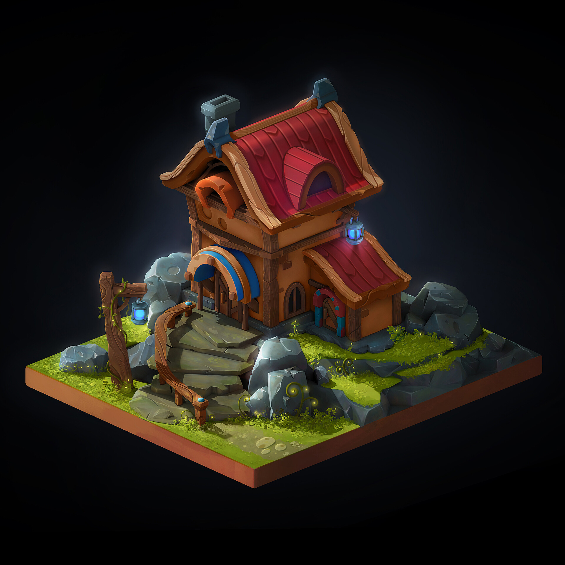 ArtStation - Dacha in the jungle