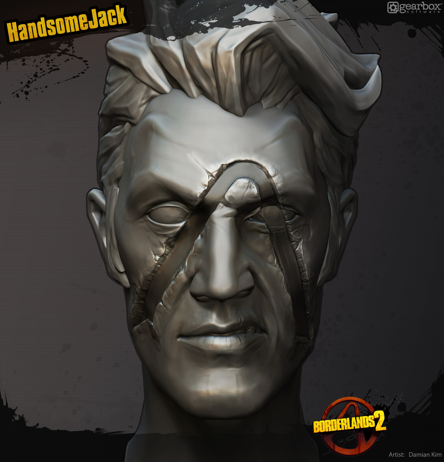 Damian Kim - Borderlands 2:HandsomeJack–Character Art