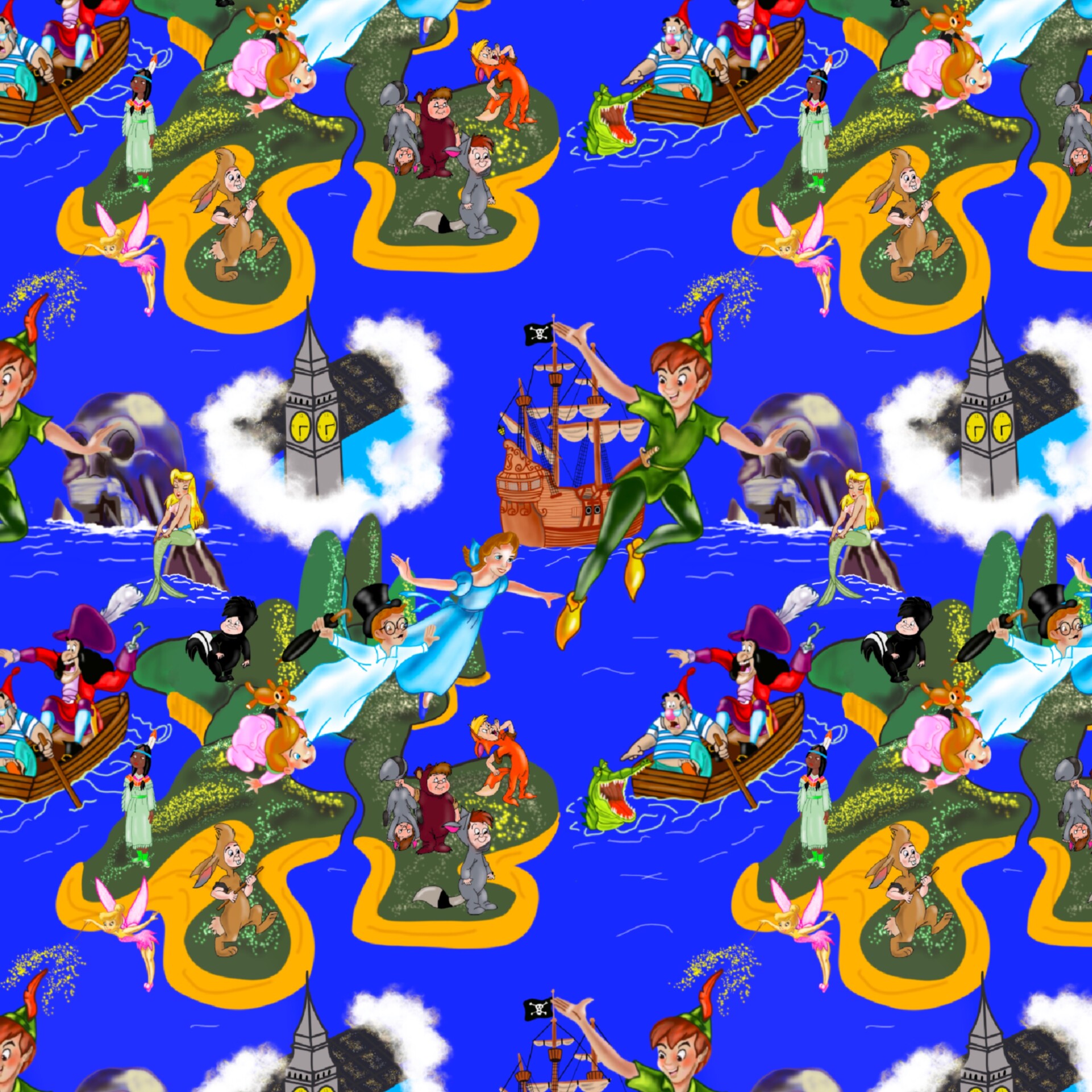 ArtStation - Peter pan seamless art work