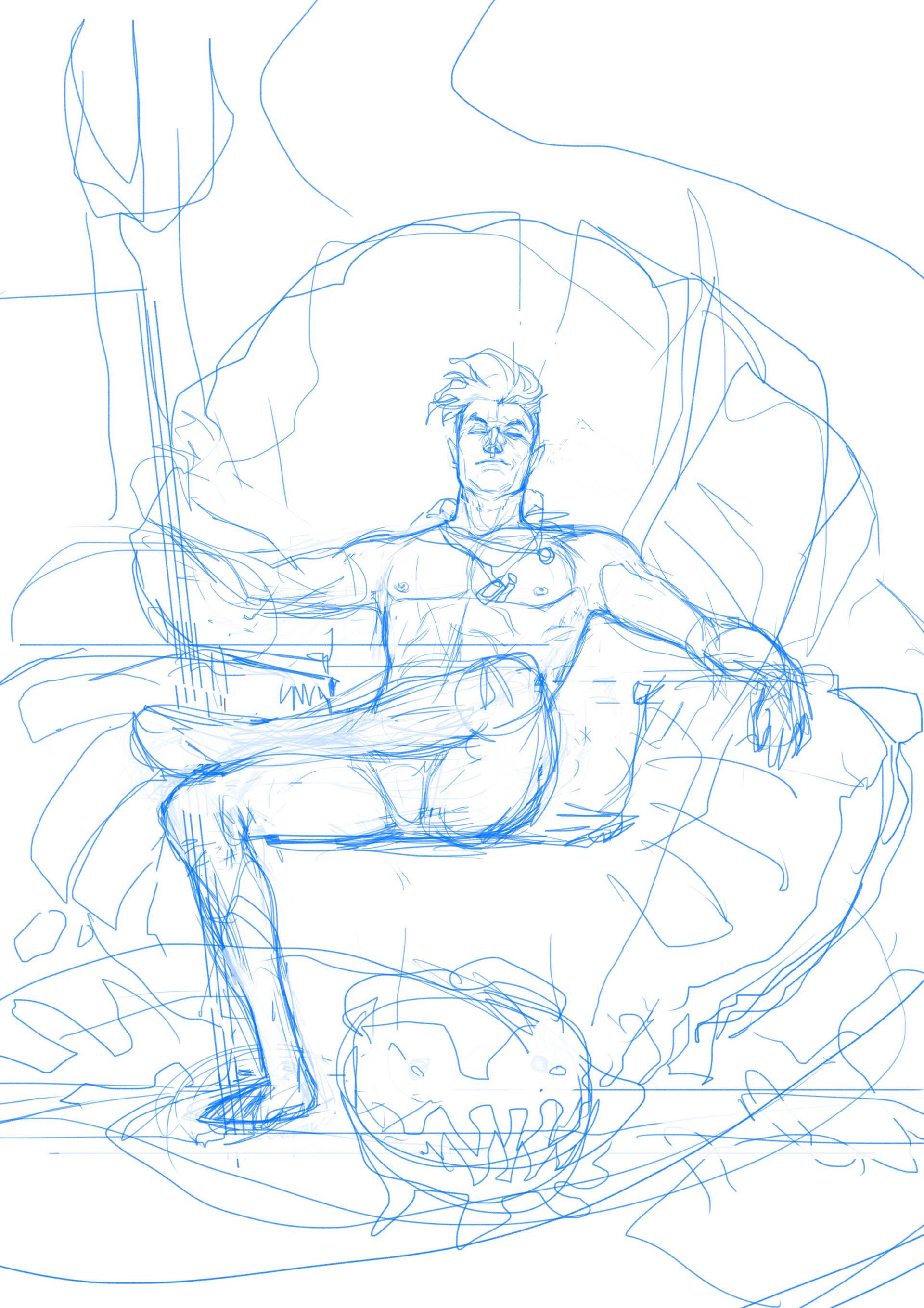 sitting on throne reference