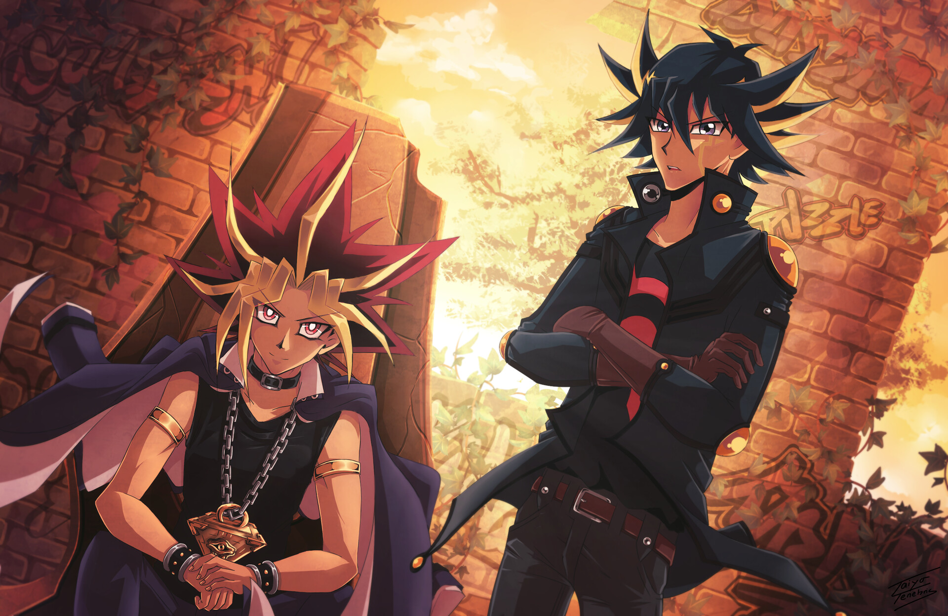 ArtStation - Yami & Yusei - Yu-Gi-Oh!