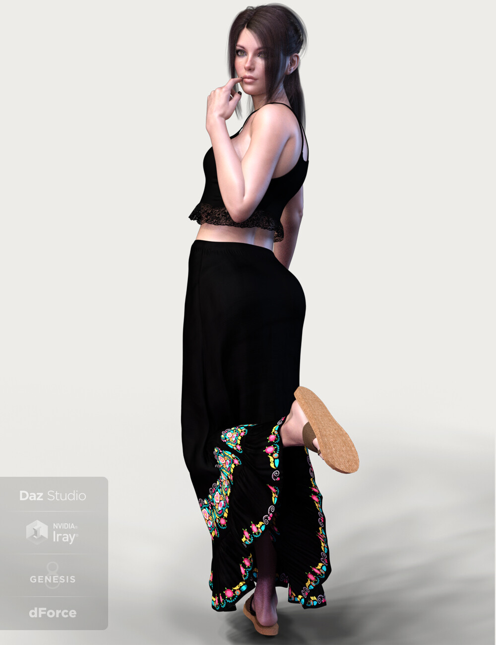 Betty Ross - X-Fashion Boho Chic Outfit 04 for Genesis 8 Female(s)