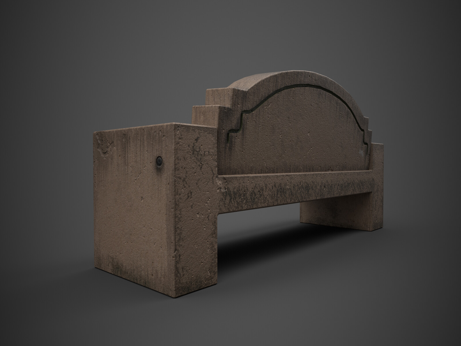 T. C. - Busstop concrete bench