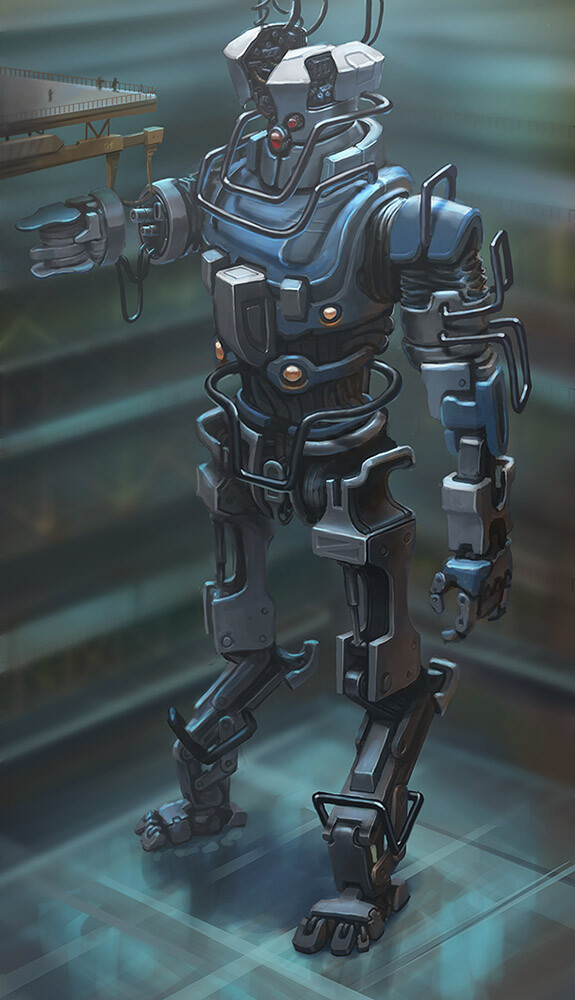 ArtStation - worker robot, Paweł Gaj