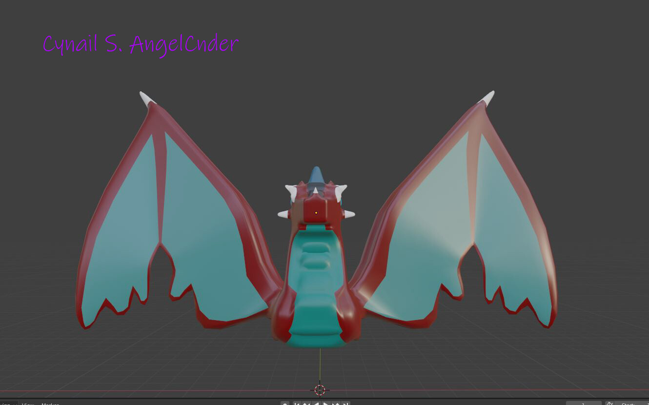 ArtStation - Red dragon head shot 3D model practice