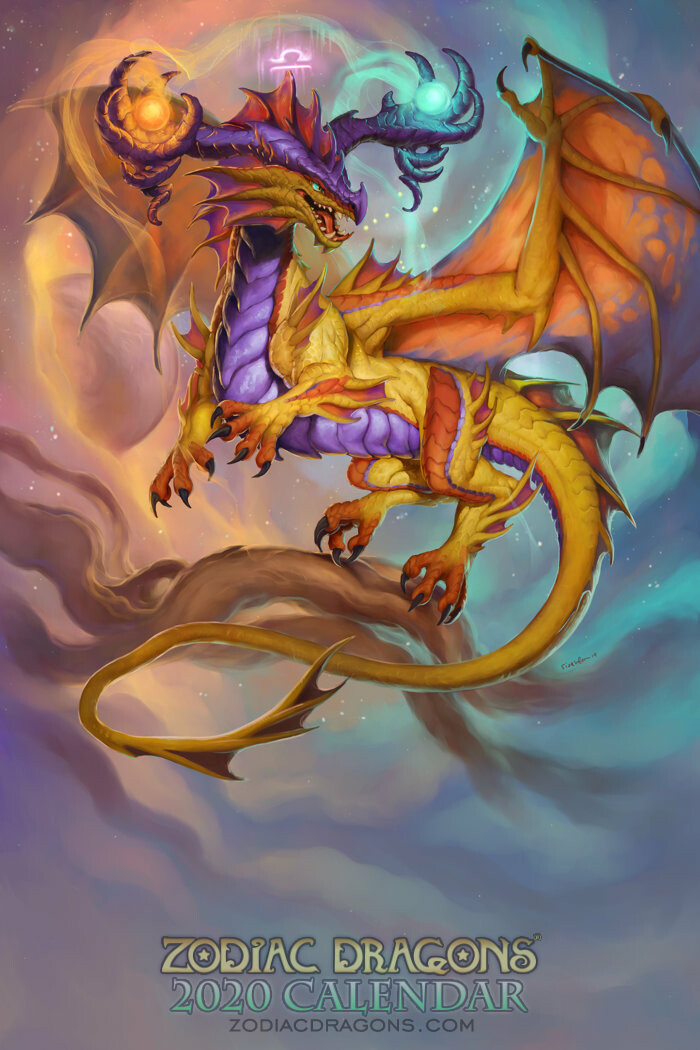 ArtStation - 2020 Zodiac Dragons Calendar Libra