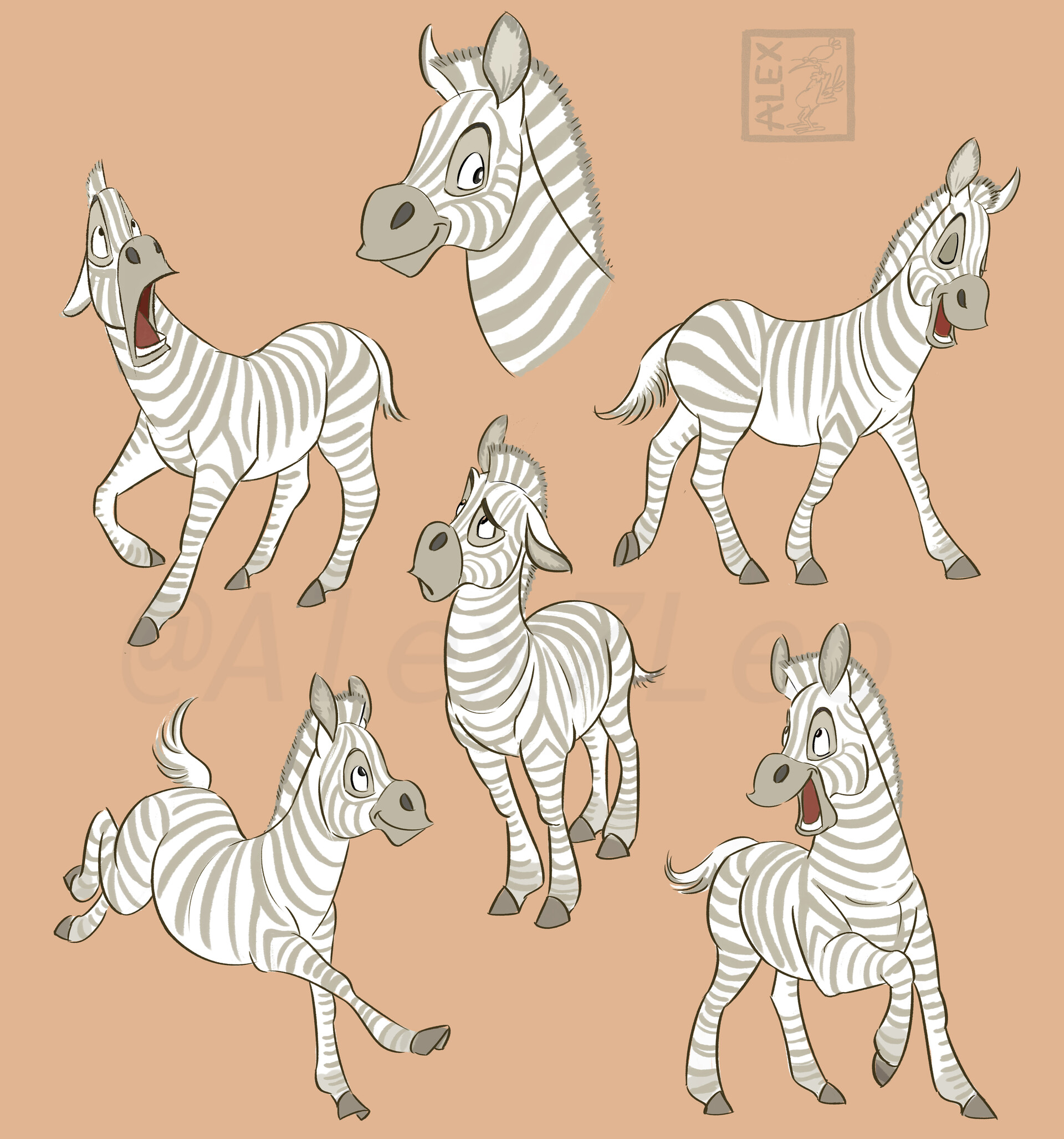 ArtStation - Baby Zebra Character Design