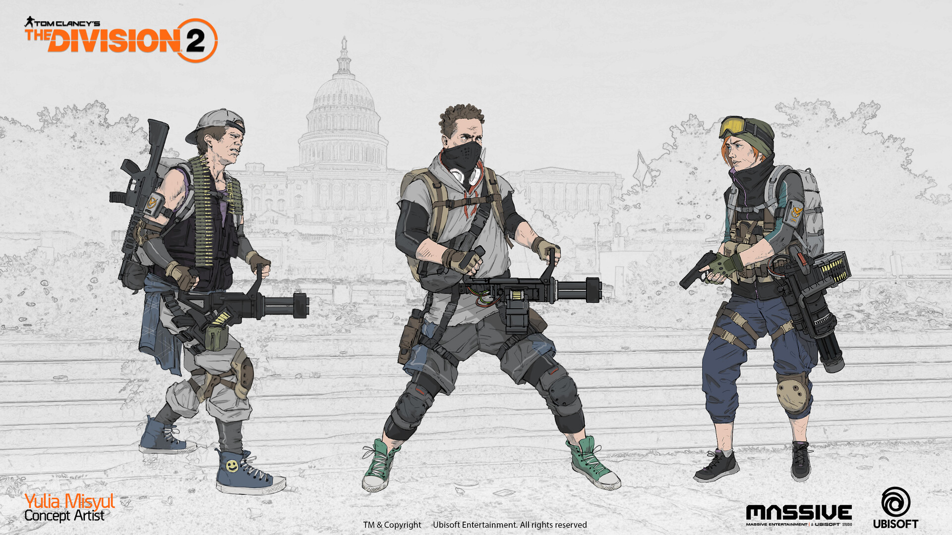 Iuliia Misiul - The Division 2 - The Gunner Specialization Sketches