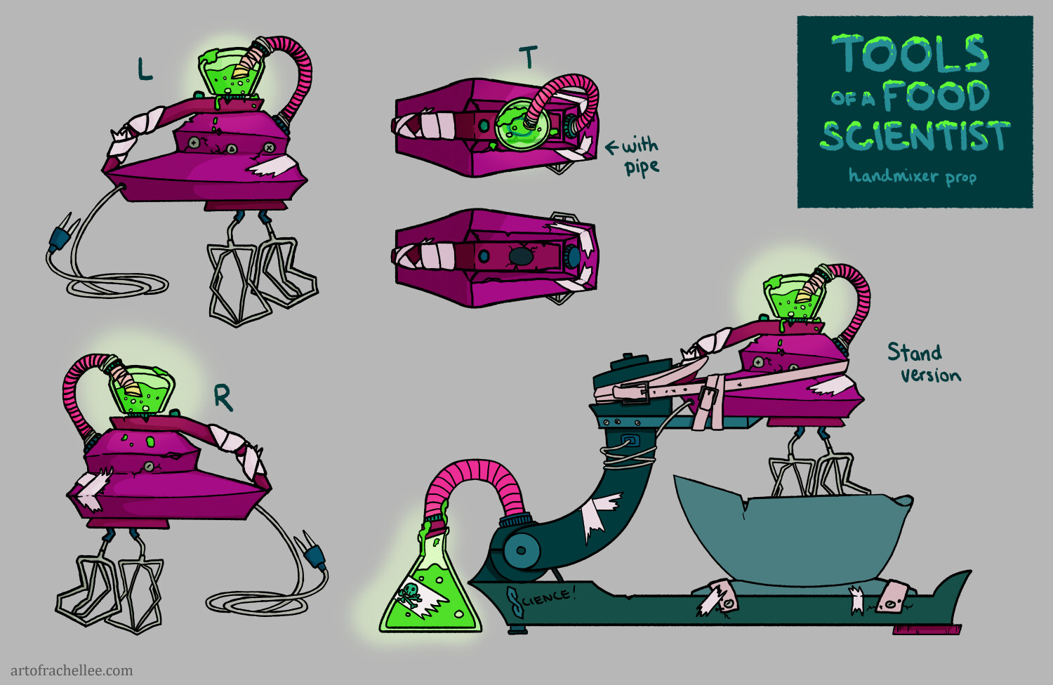 ArtStation - Tools of a Food Scientist stylised prop design