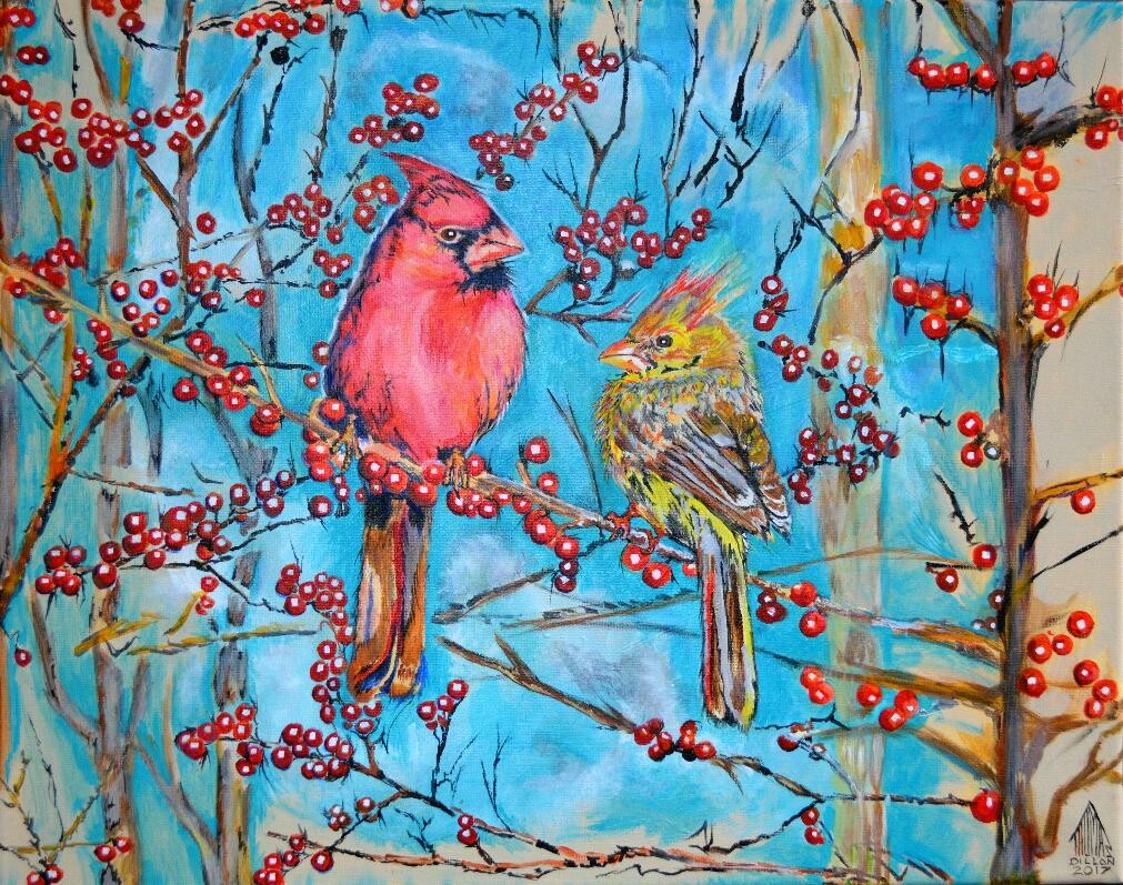 ArtStation - Thomas Dillon Artist Cardinal Winter Berry