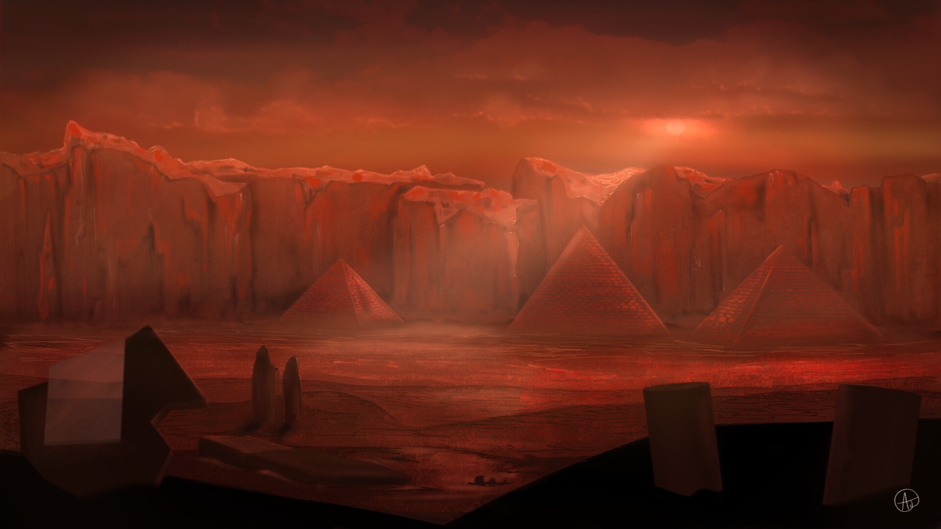 ArtStation - Visiting mars pyramids