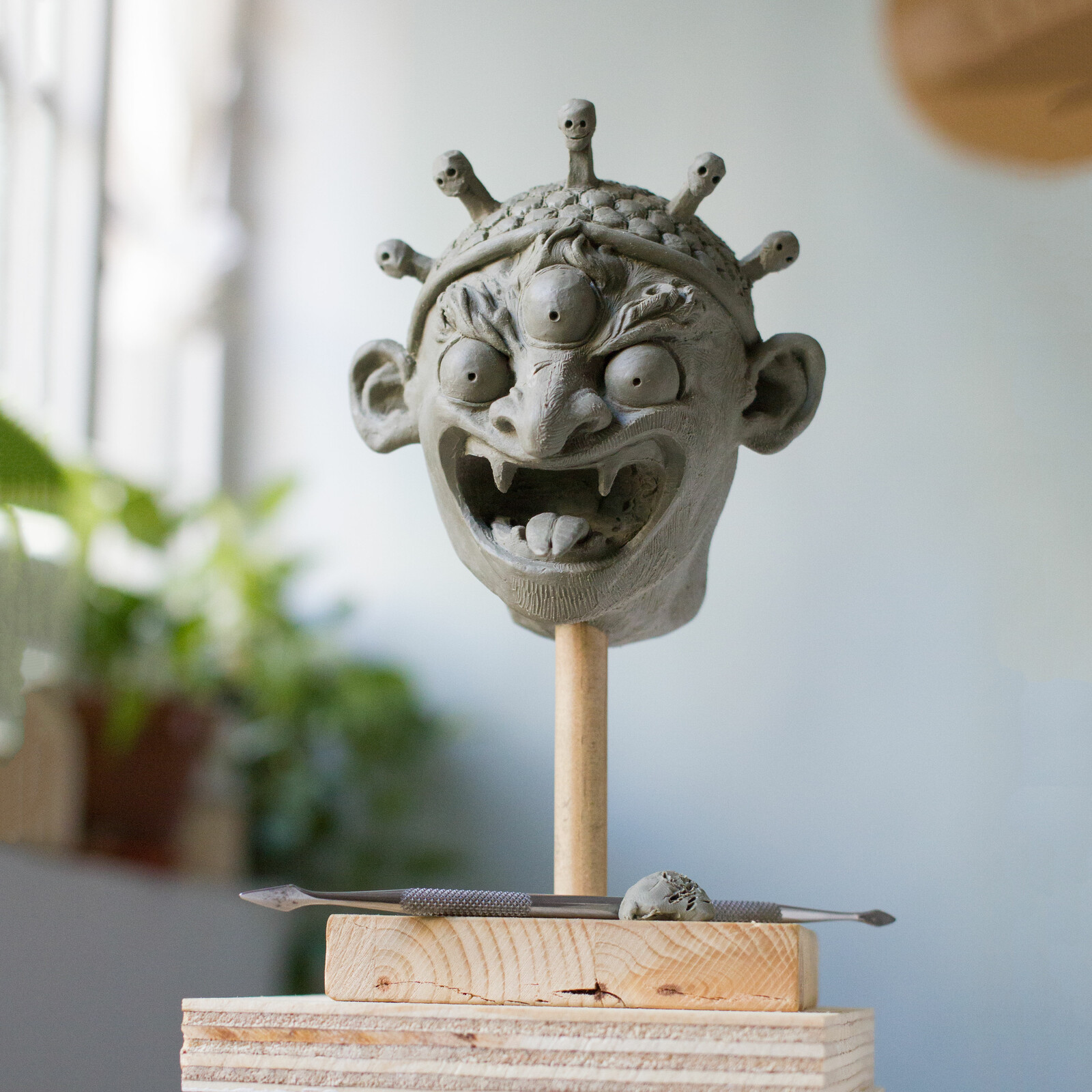 Dorian Iten - Demon Head Sculpture