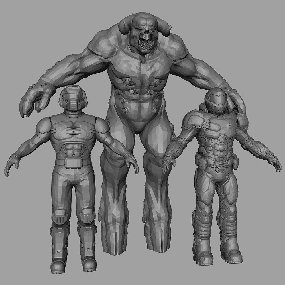 Sergey ( TrueMakaR ) Makarich - DOOM Hellknight fan-art redesign (scene ...