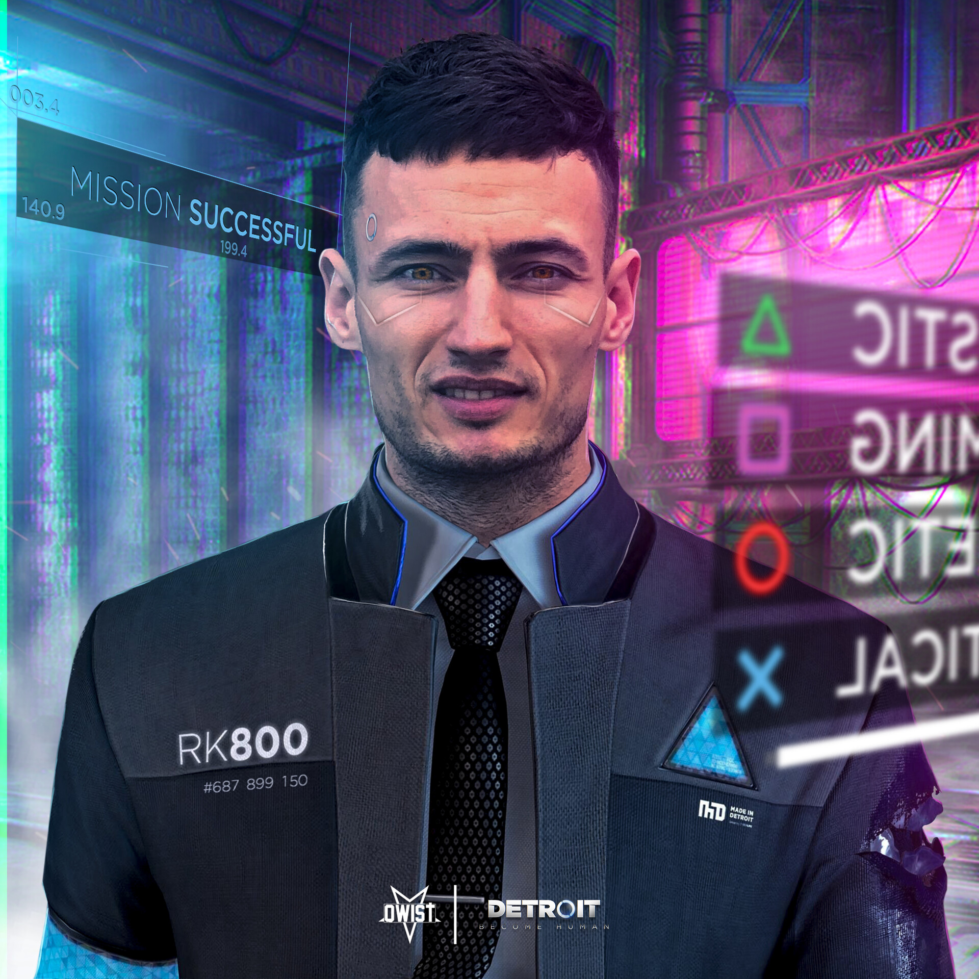 ArtStation - Detroin Become Human Art | Connor Theme