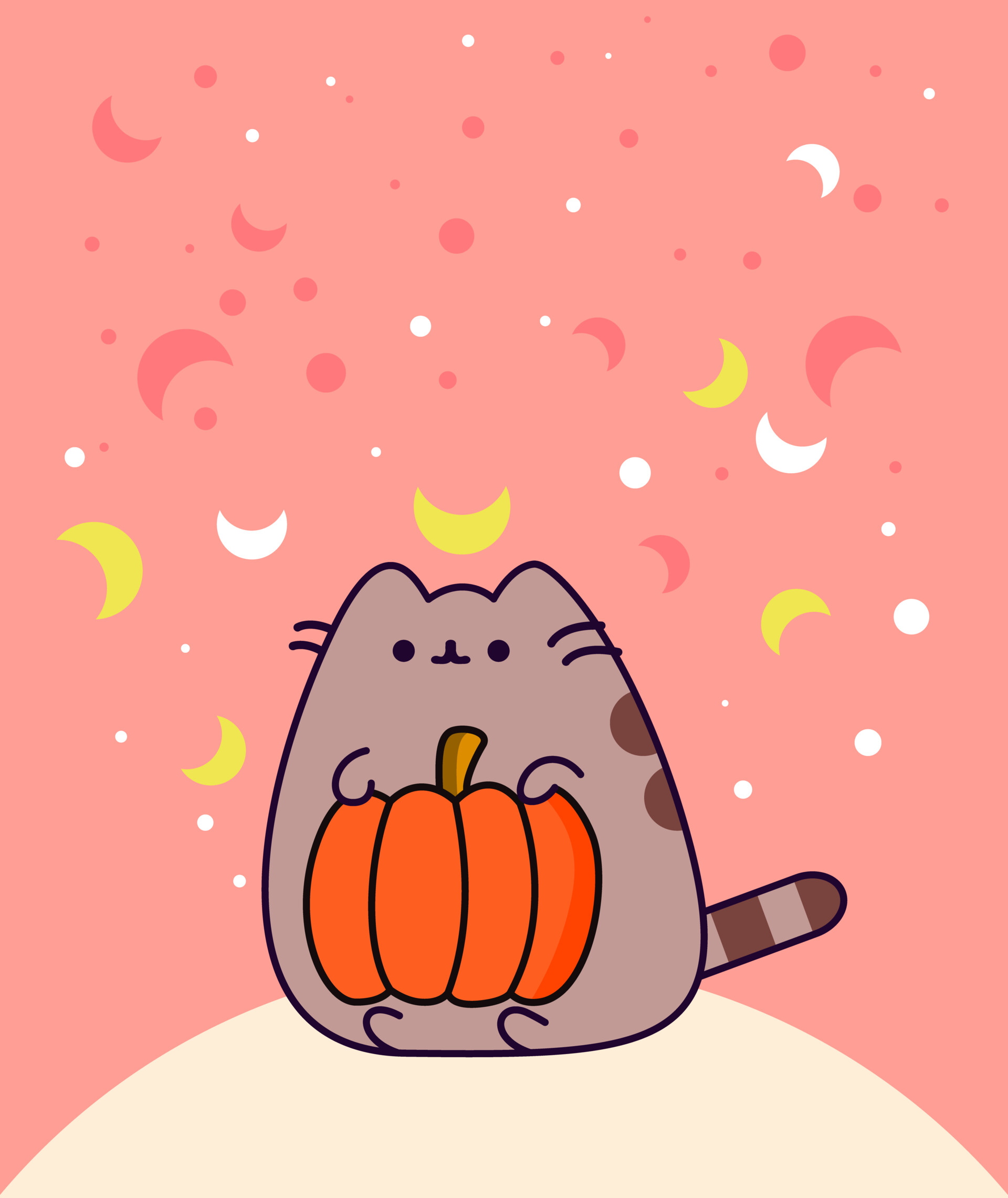 pusheen fall background