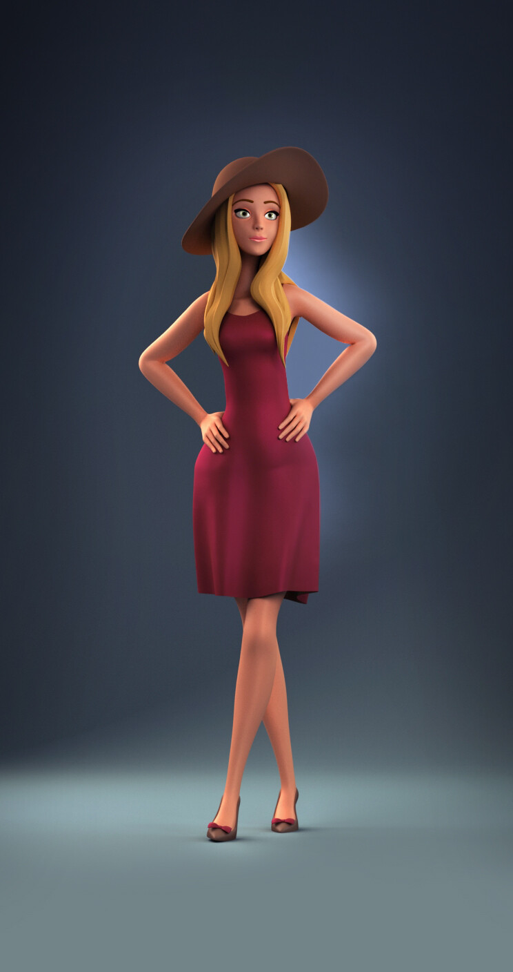 ArtStation - 3D Stylised Female Character Model