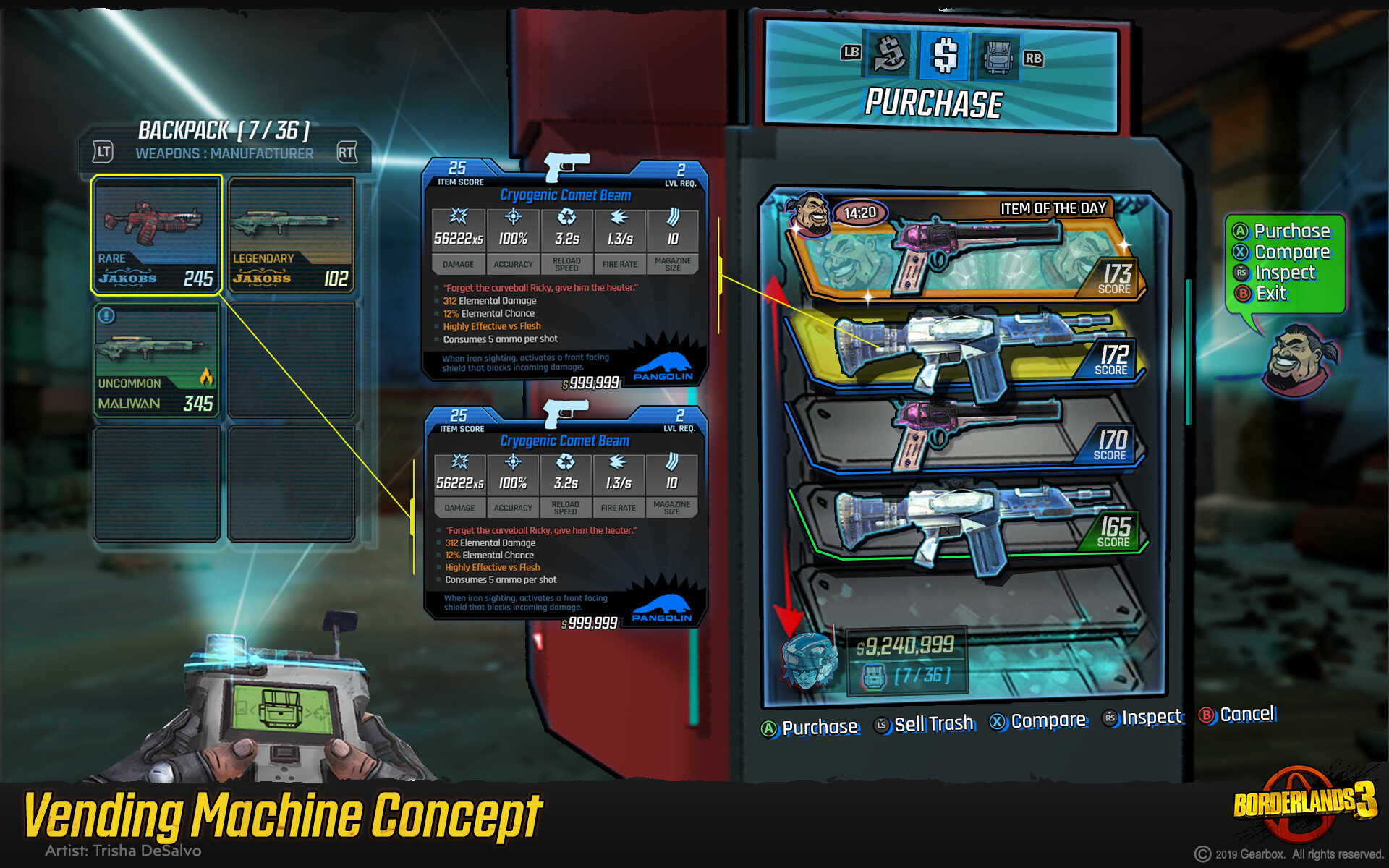 Trisha DeSalvo - Borderlands 3 Vending Machine Concepts