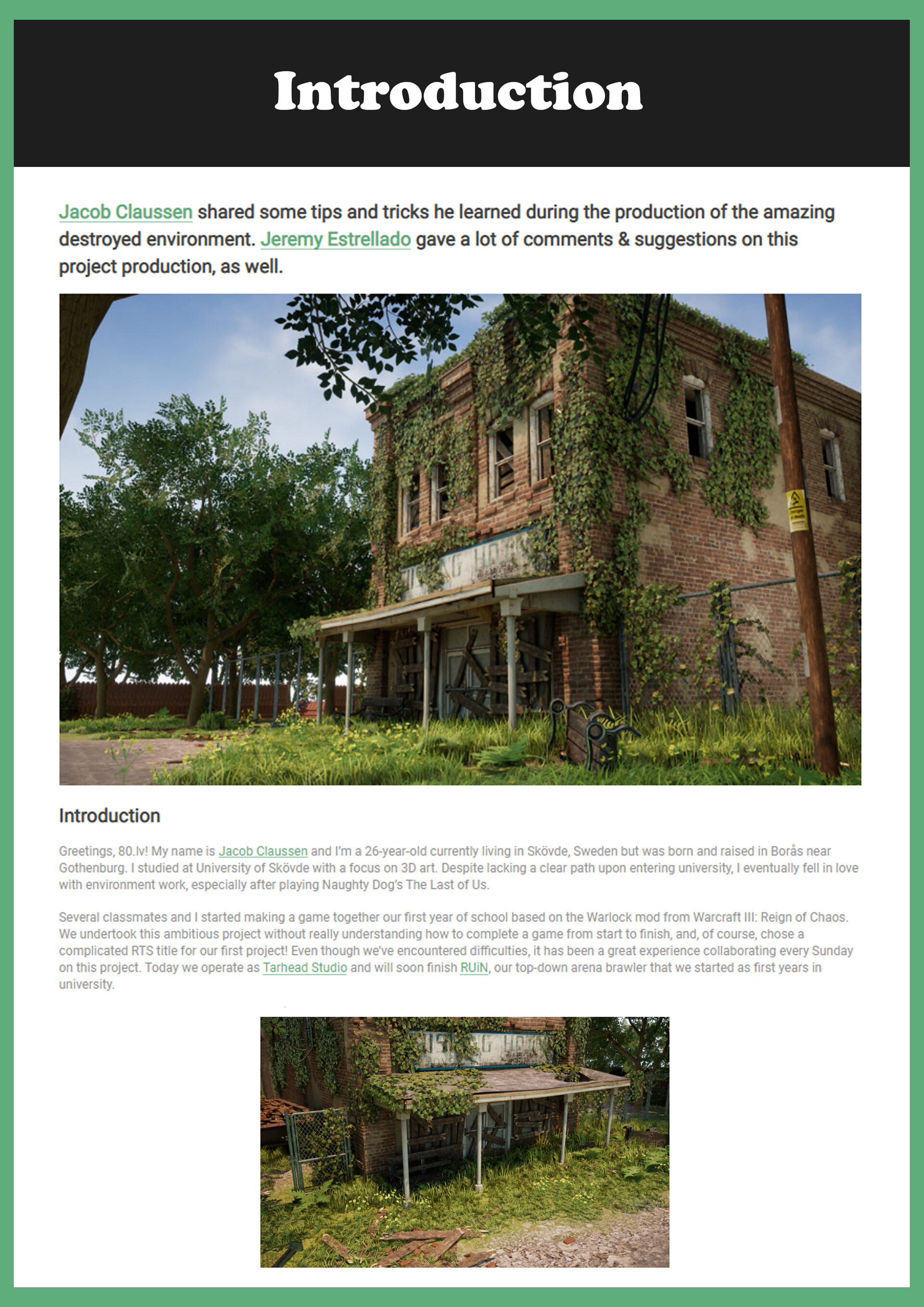 Jacob Claussen - Decayed Environment Creation: Tips & Tricks