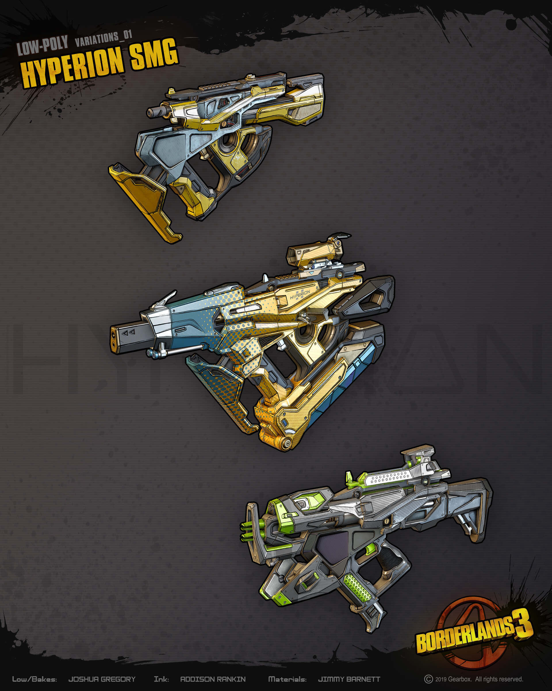 Addison Rankin - Borderlands 3 - Hyperion SMG Inks