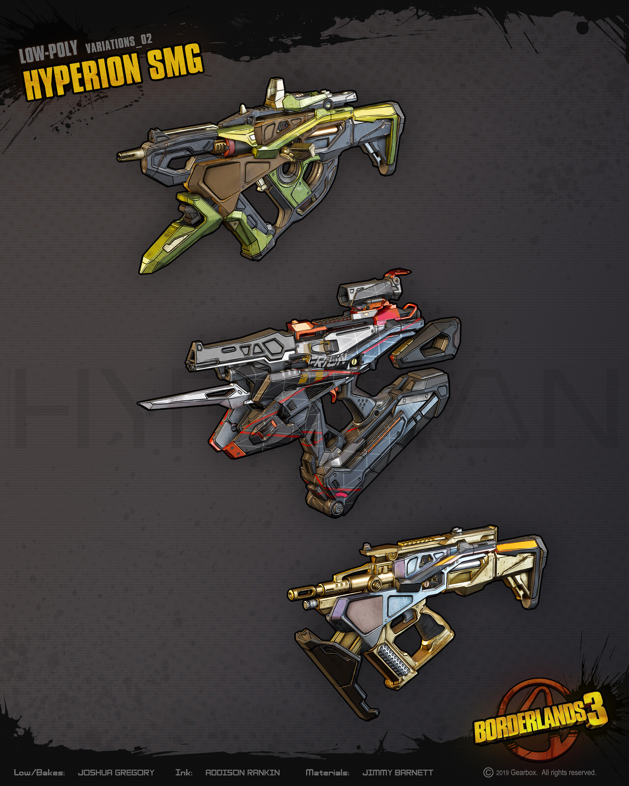 Addison Rankin - Borderlands 3 - Hyperion SMG Inks