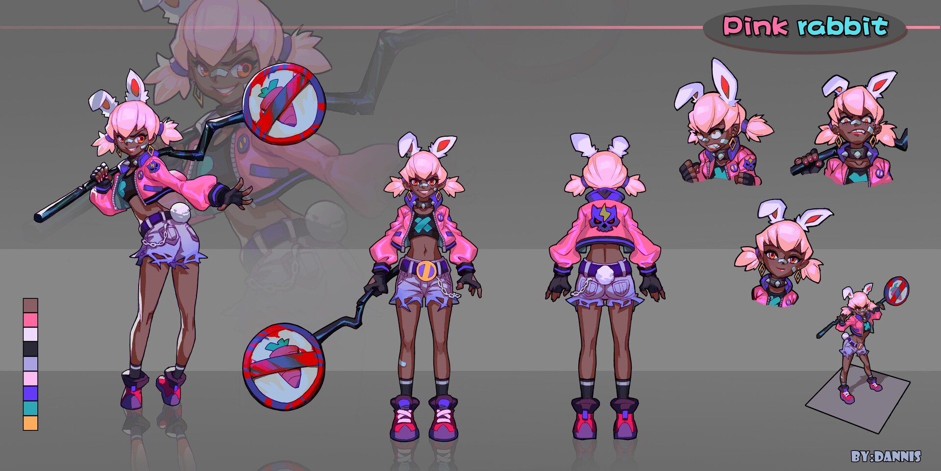 ArtStation - Pink rabbit