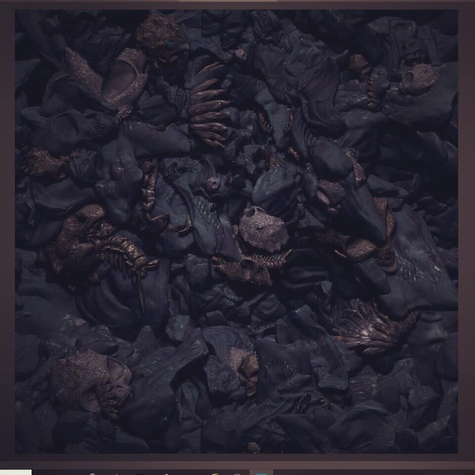 ArtStation - Alien Skulls in Tar Pit