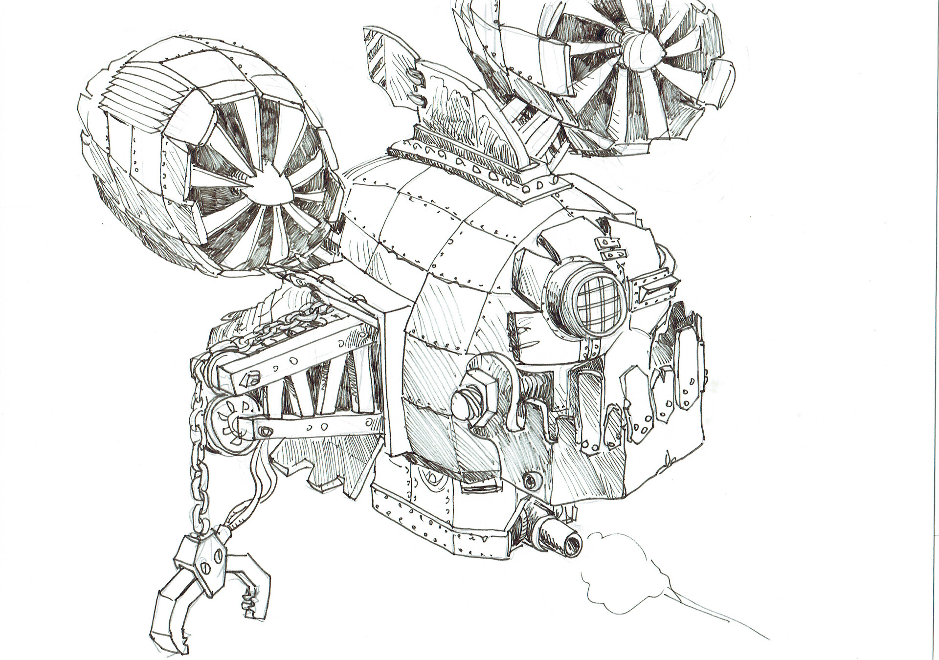 ArtStation - Ork Minelayer by Kromlech