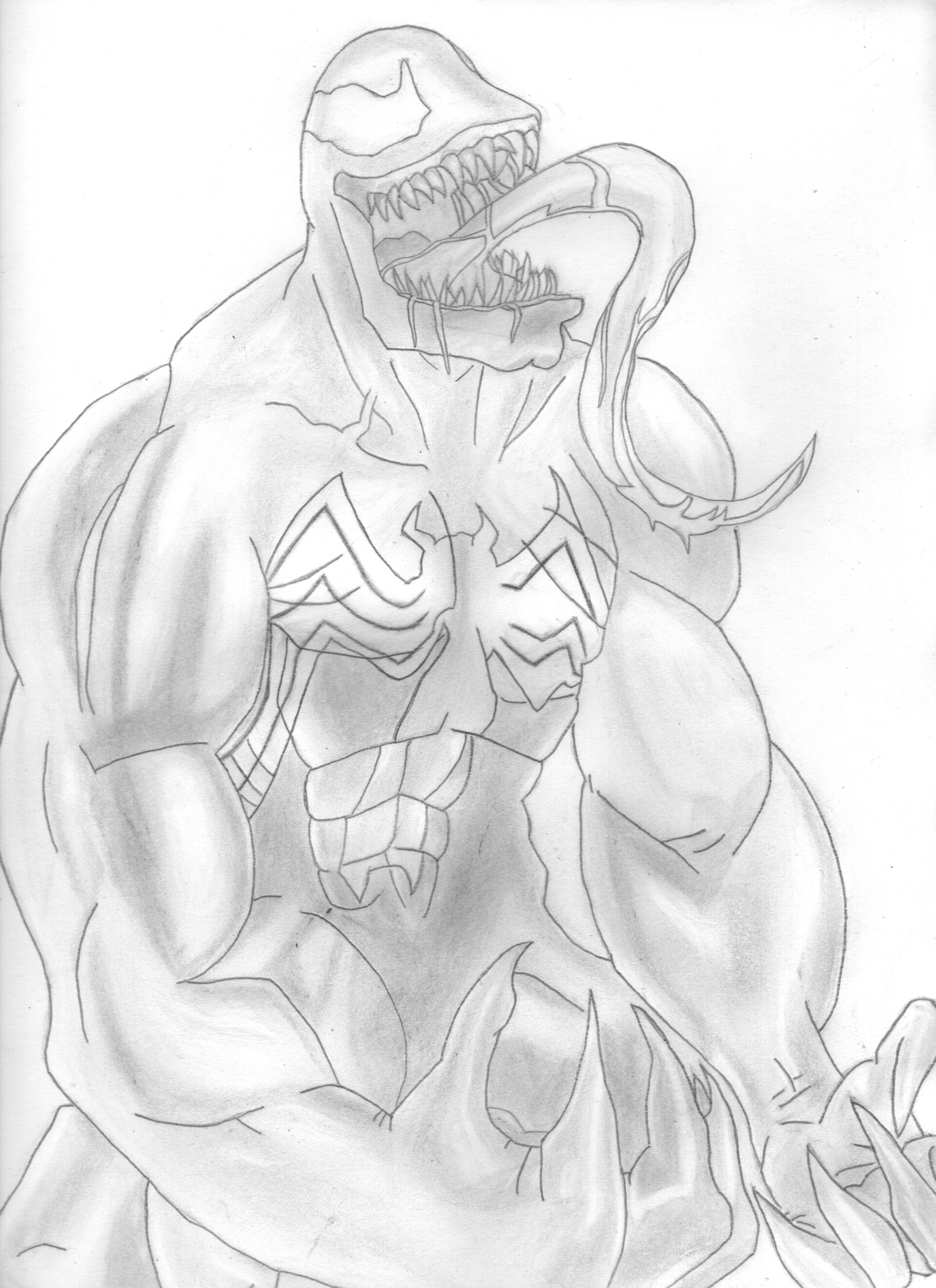 venom coloring pages full body