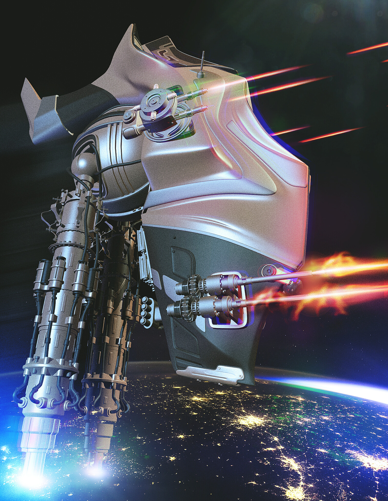 ArtStation - Space military drone concept