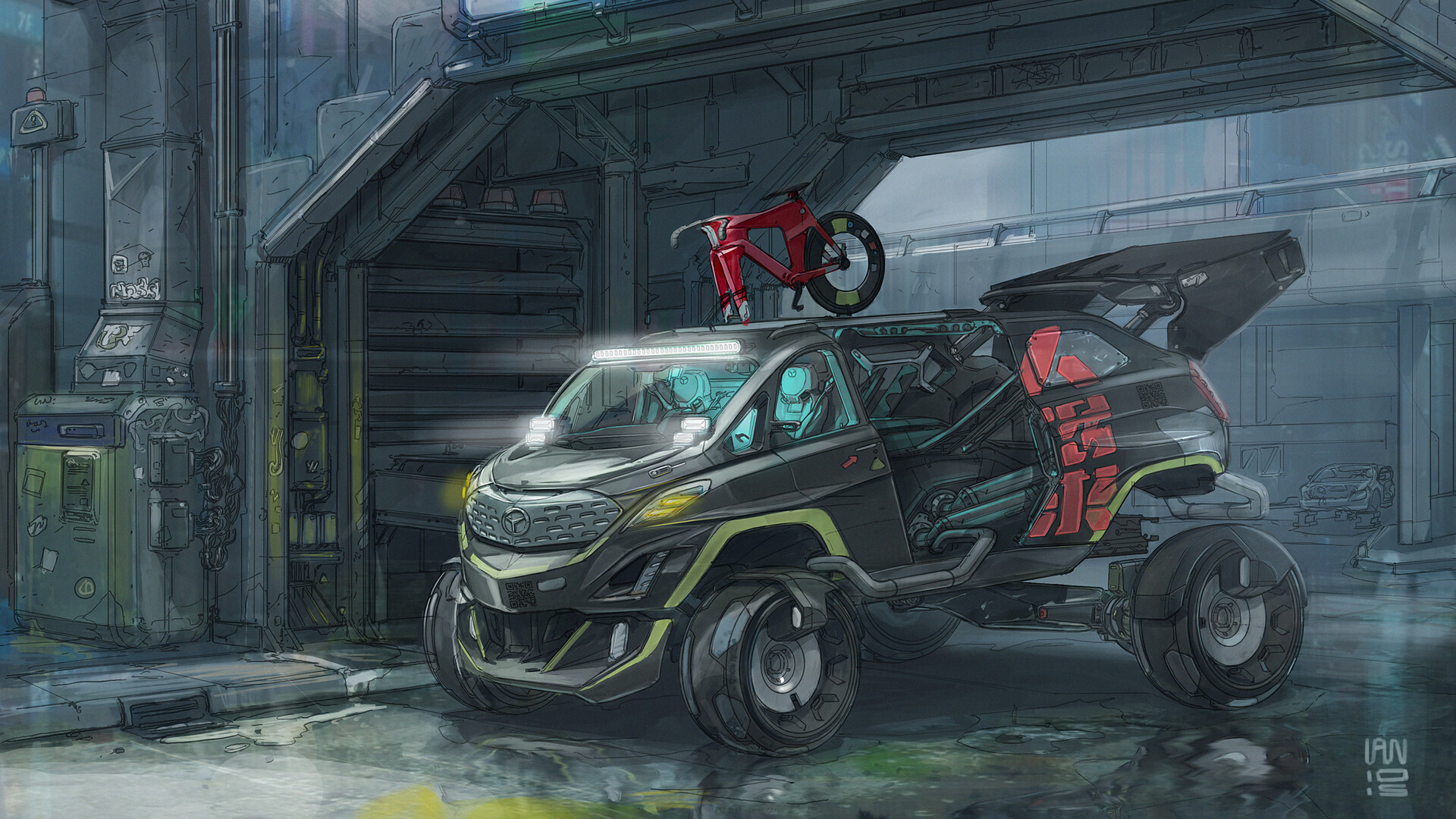 ArtStation - Cyberpunk Van