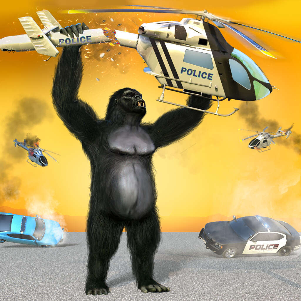 gorilla attack animation